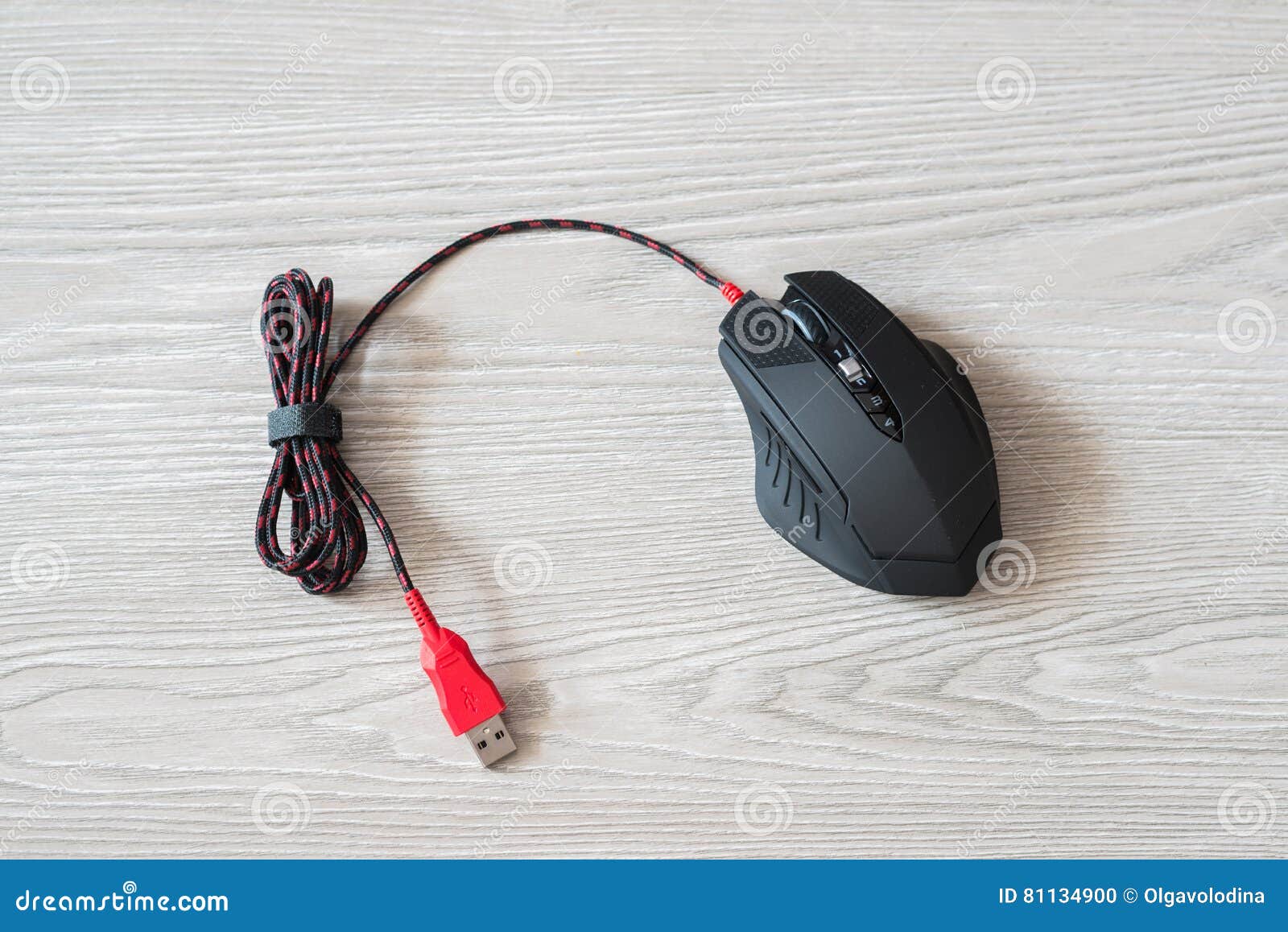 Top View of Black Computer Mouse Stock Photo - Image of connectivity ...