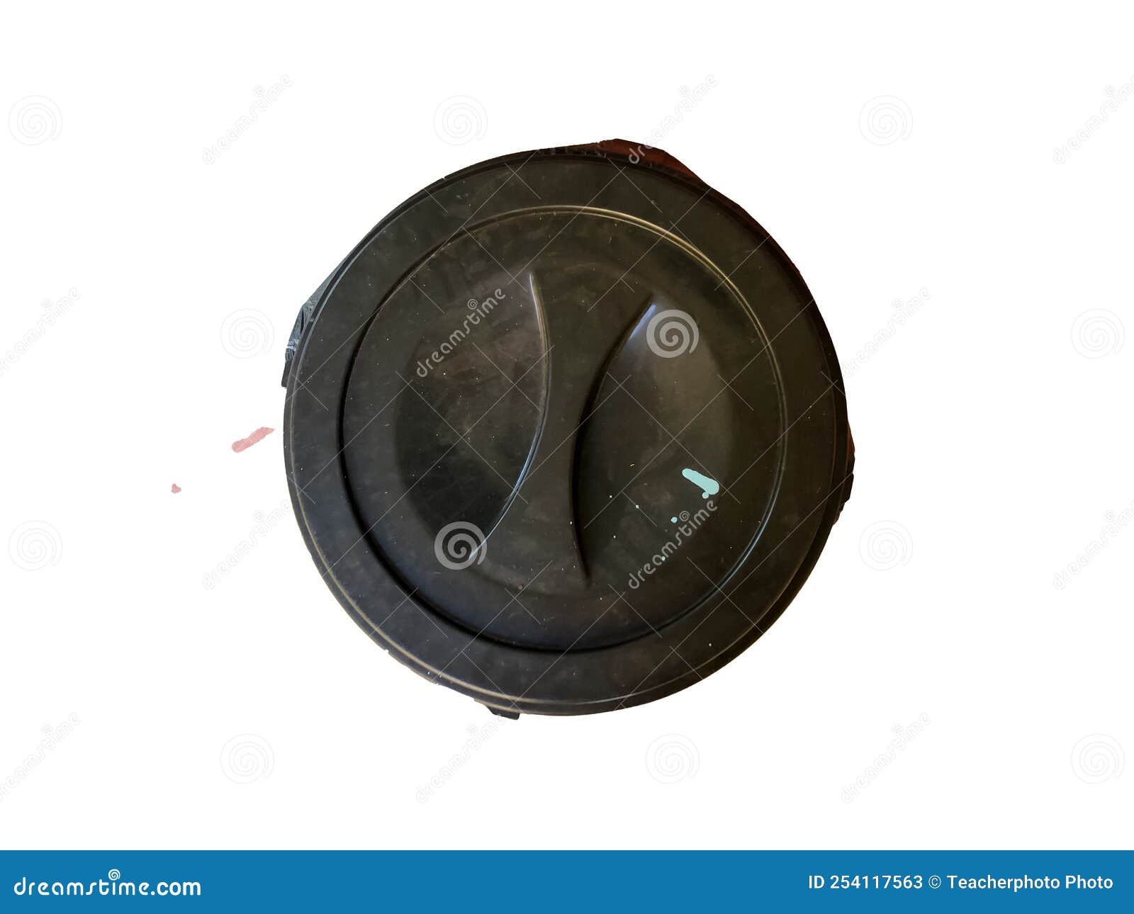 Top View of Black Dustbin Isolated on a White Background Stock Image ...