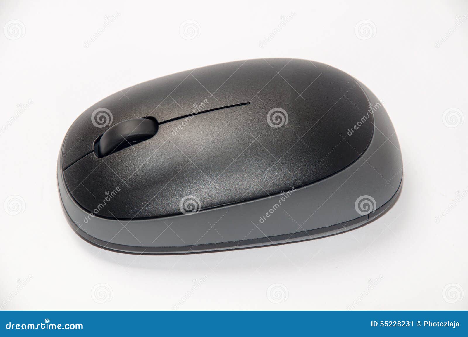 Top View of Black and Grey Wireless Mouse Stock Image - Image of ...