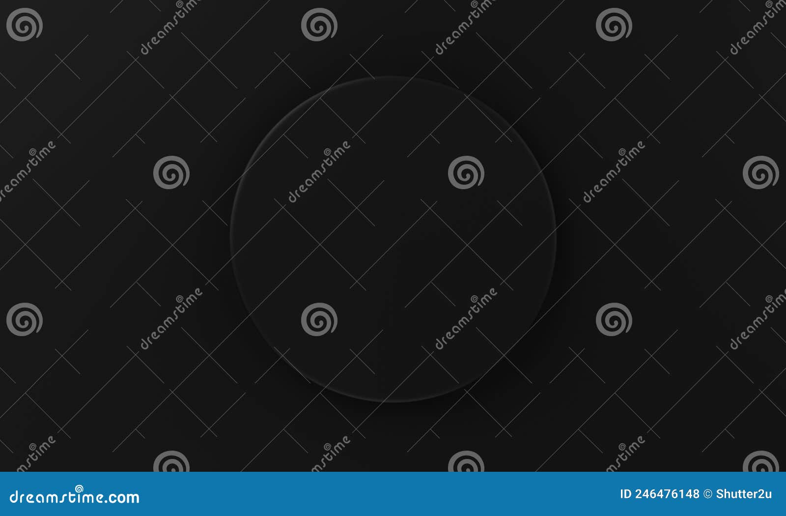 Top View Black Minimal Circular Product Podium Background. Abstract and ...