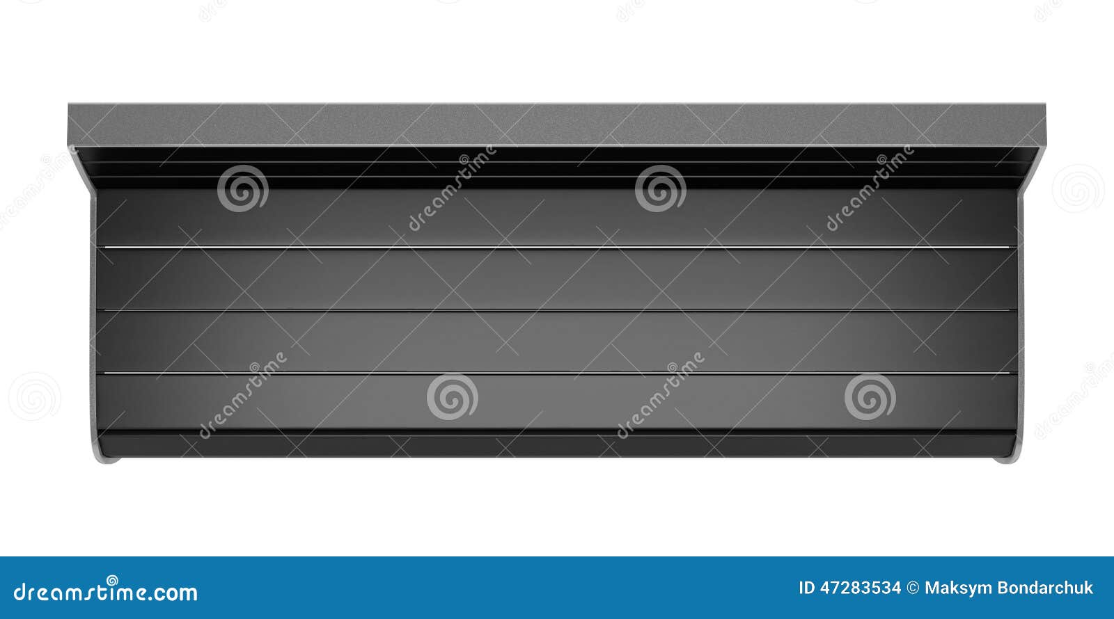 Top View of Black Street Bench Isolated on White Stock Illustration ...
