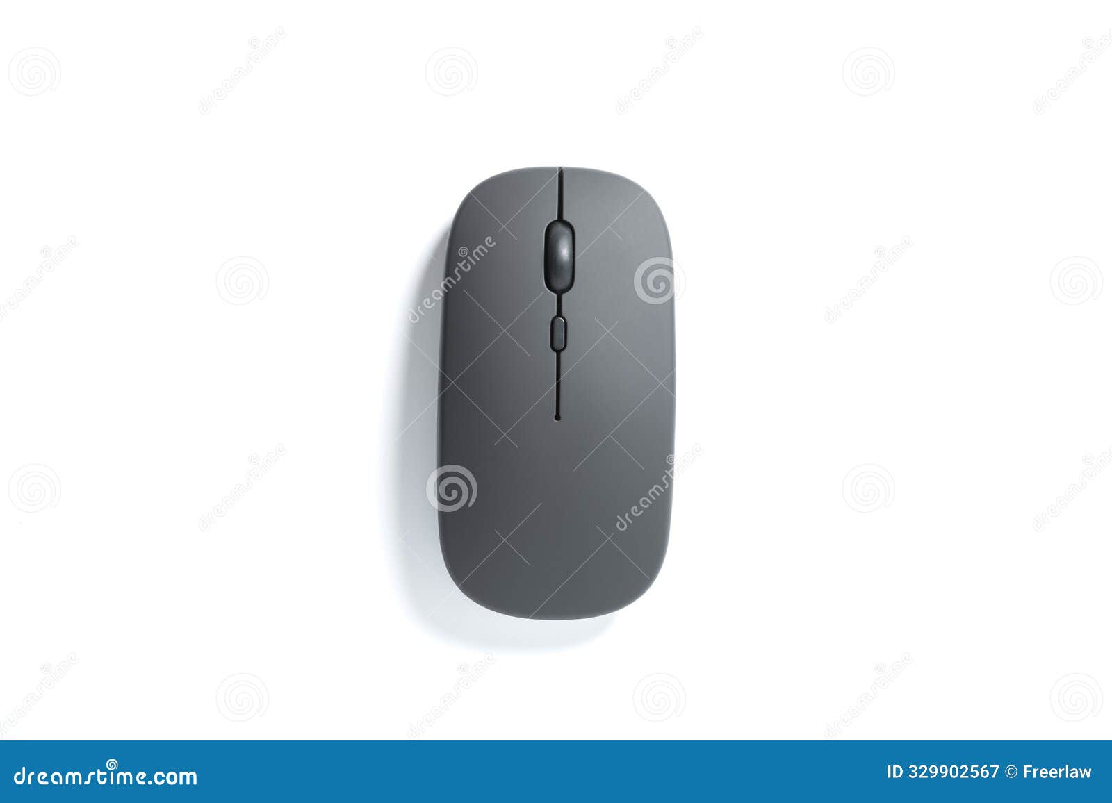 Top View Black Wireless Mouse on White Background Stock Image - Image ...