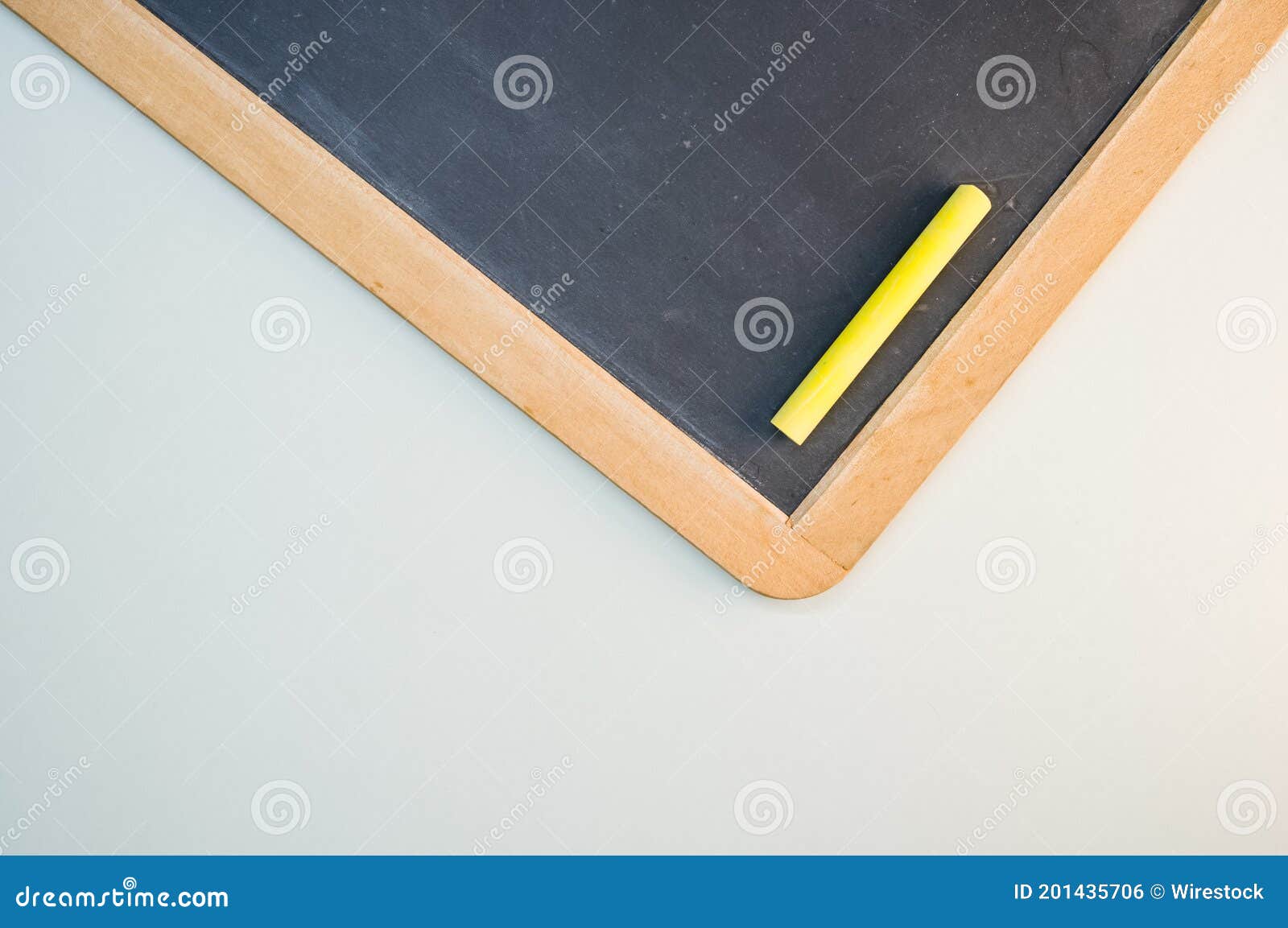 Top View of the Blackboard with Chalk on the Gray Surface Stock Photo ...