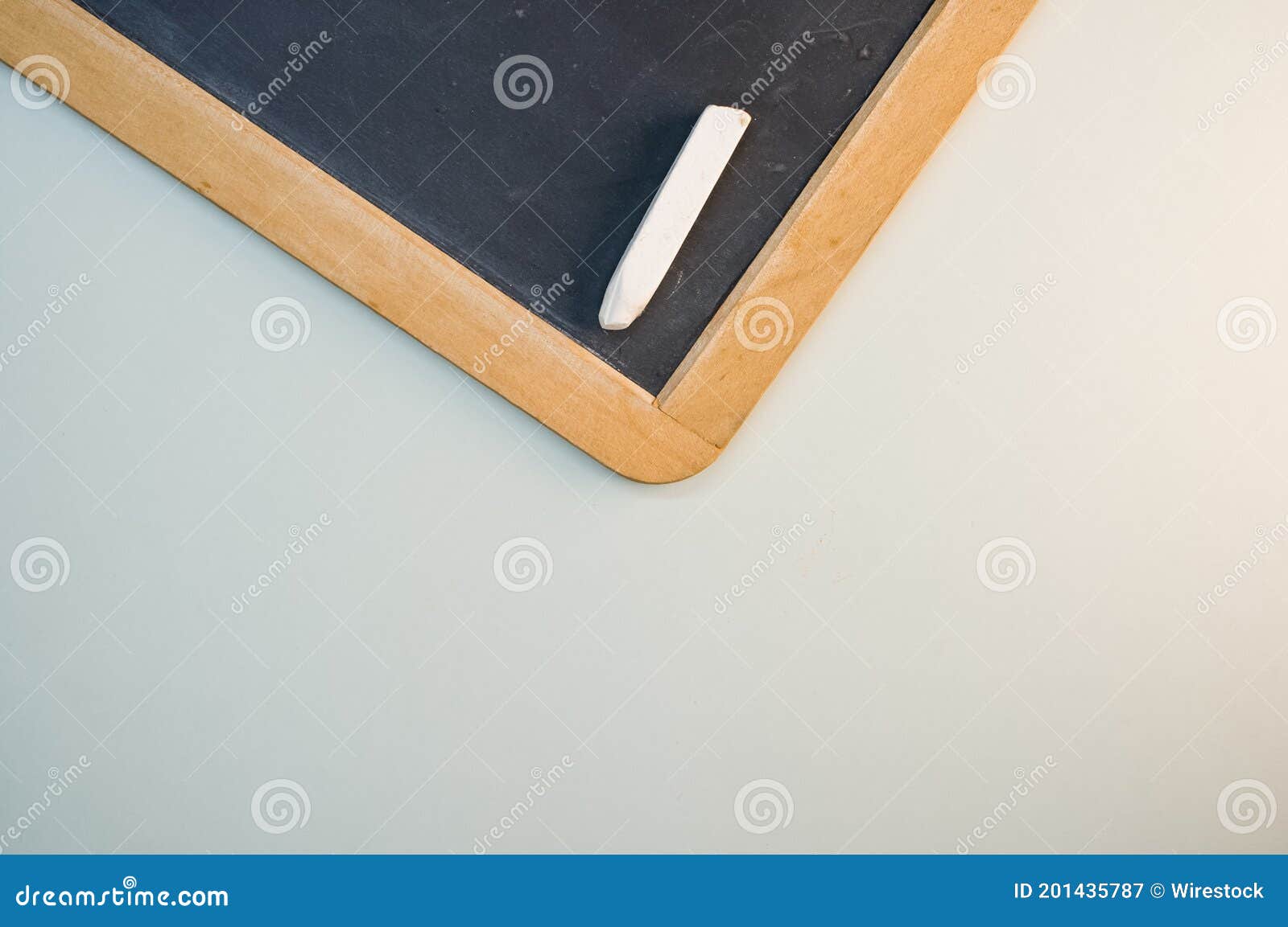 Top-view of a Blackboard with White Chalk on a White Surface Stock ...