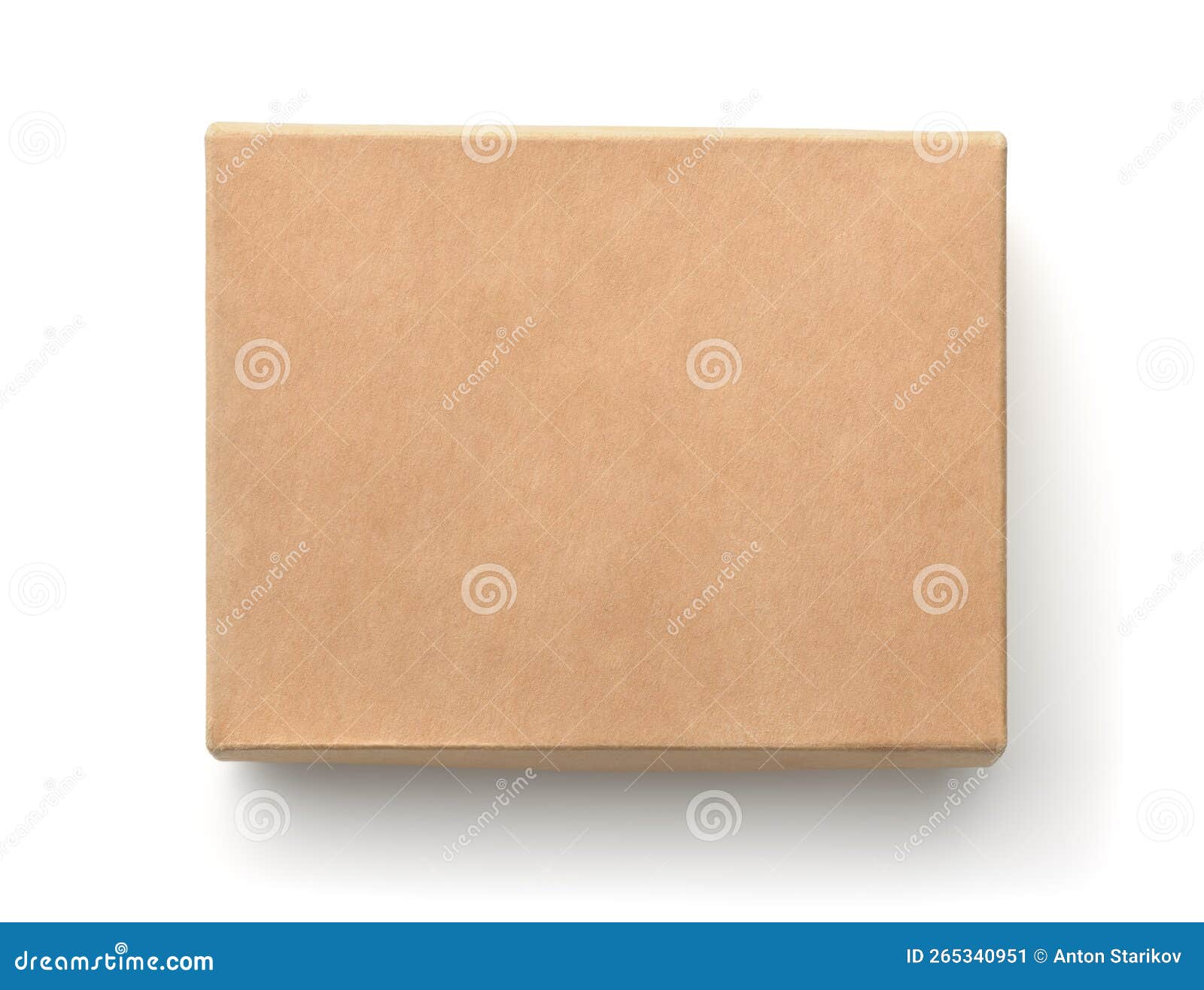 Top View of Blank Brown Cardboard Box Stock Image - Image of gift ...