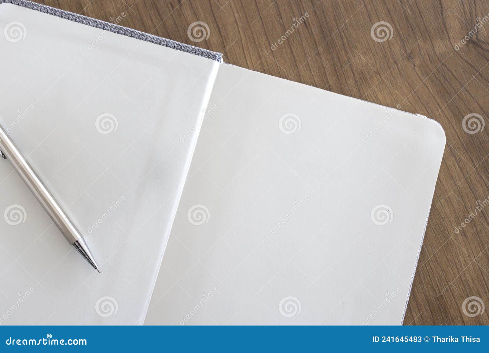 Top View of Blank Open Notebook Page Stock Image - Image of memory ...