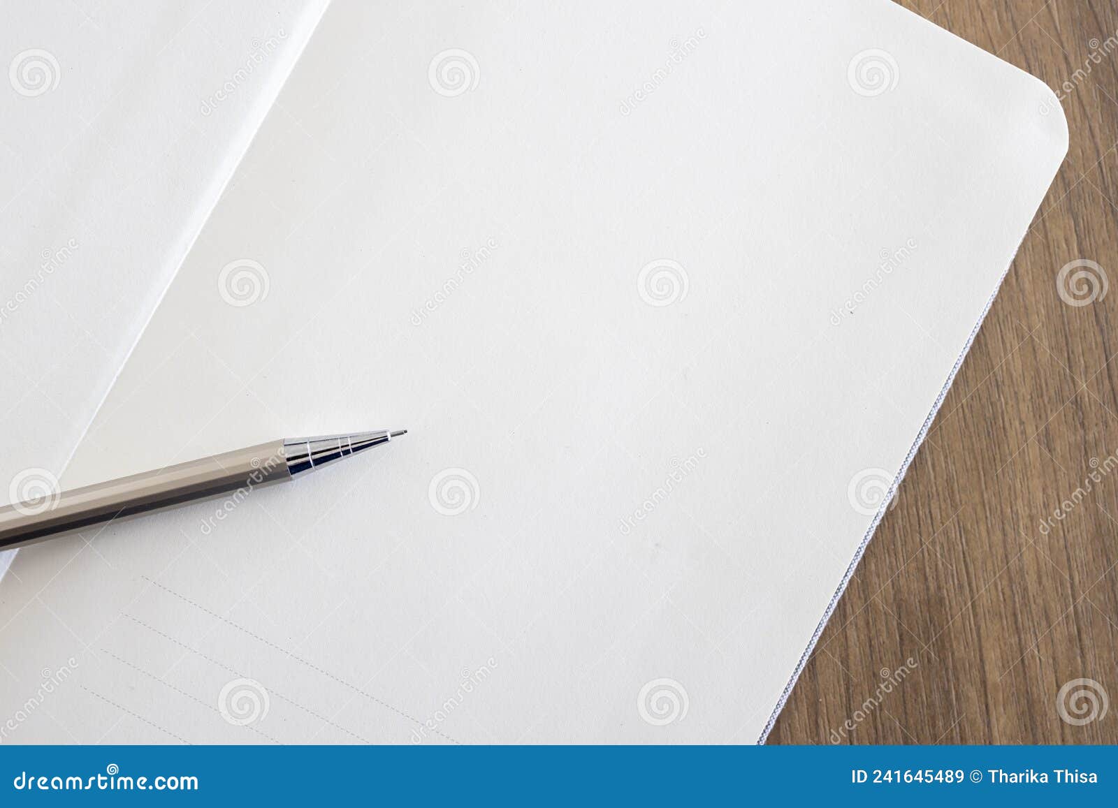 Top View of Blank Open Notebook Page Stock Image - Image of business ...