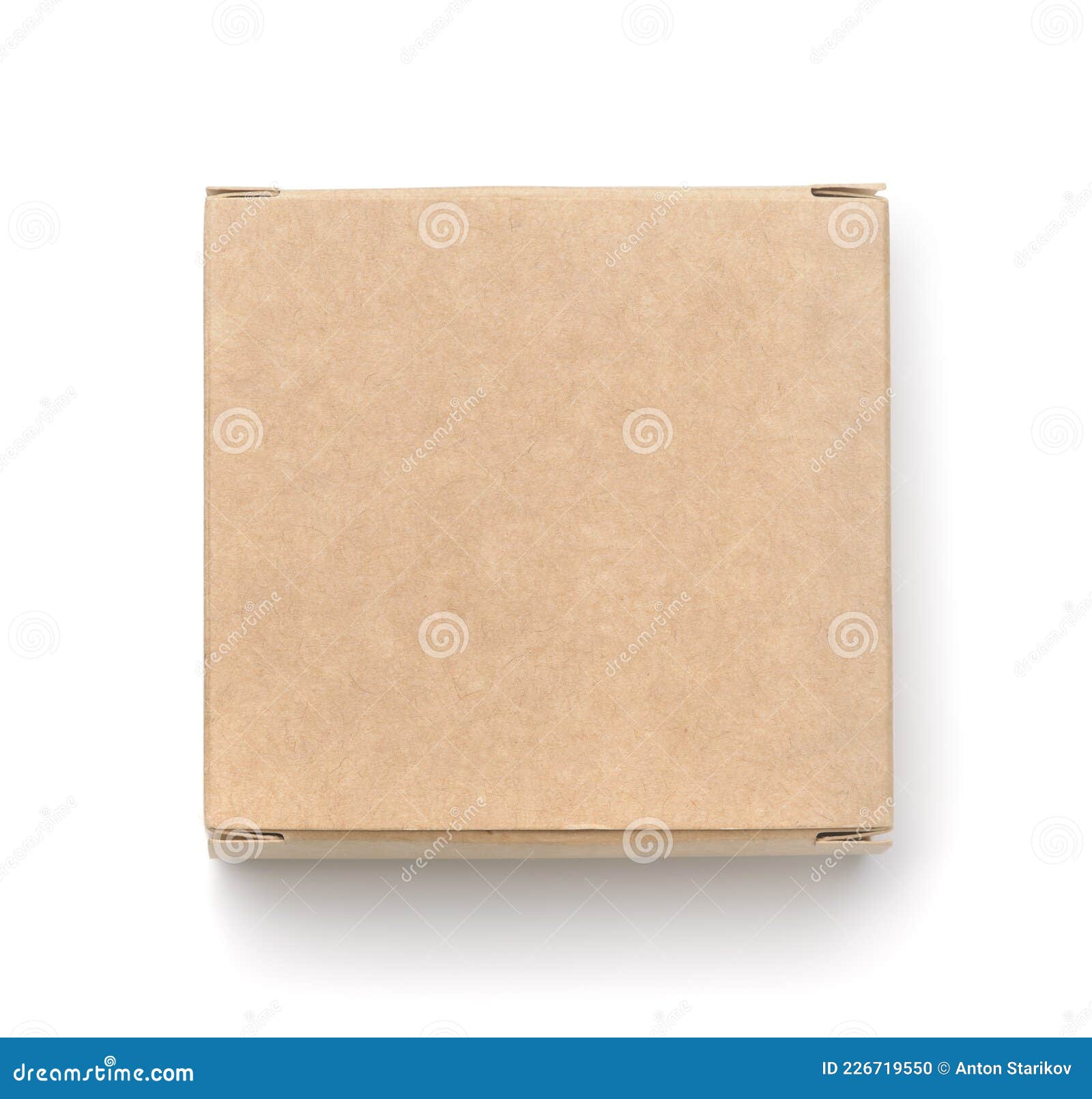 Top View of Blank Small Brown Paper Box Stock Photo - Image of delivery ...