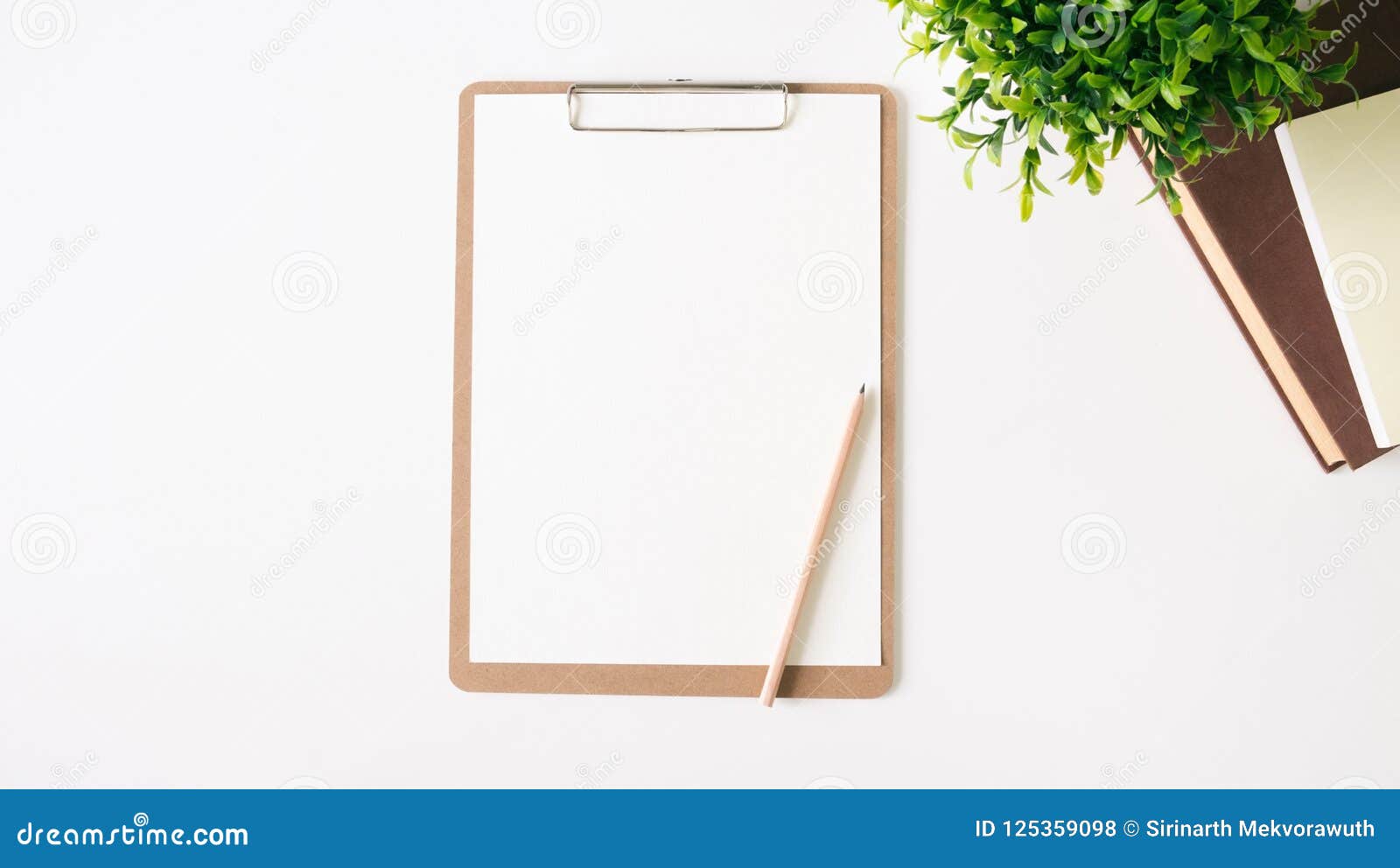 Top View of Blank White Paper Note. Stock Photo - Image of mock, layout ...