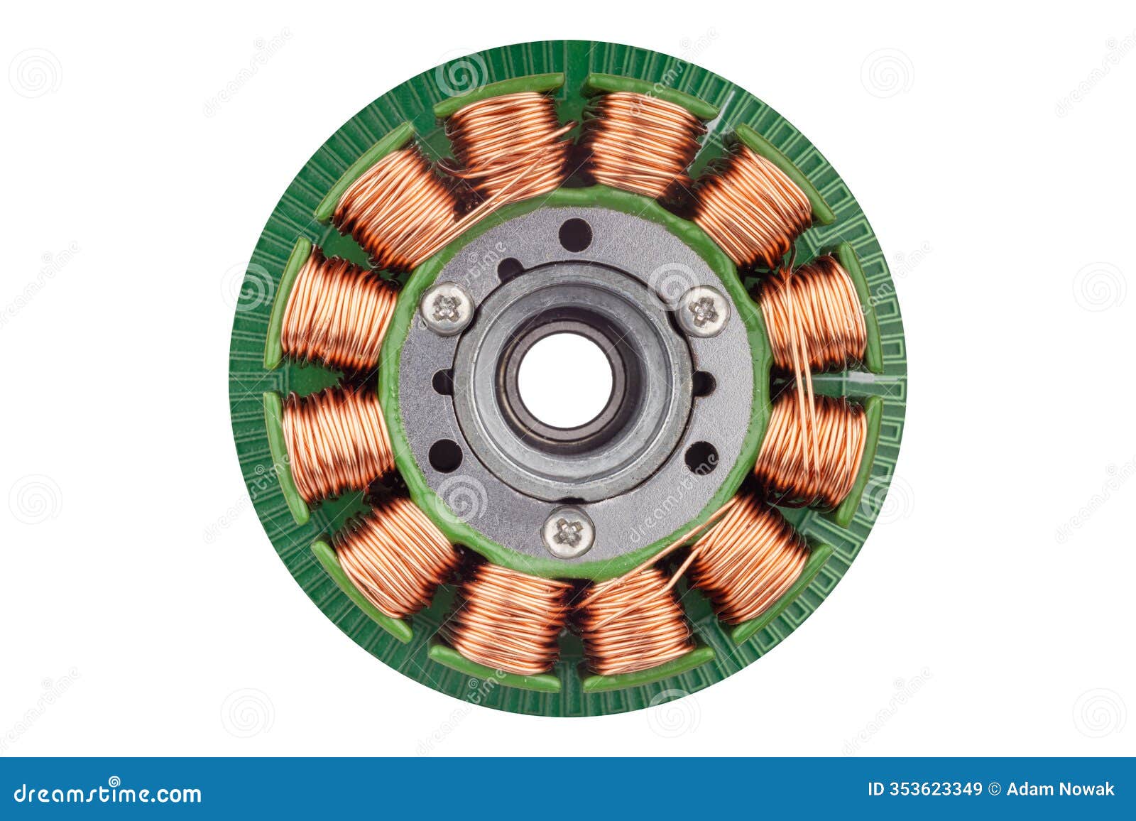 Top View of BLDC Motor Stator with Copper Windings Stock Illustration ...