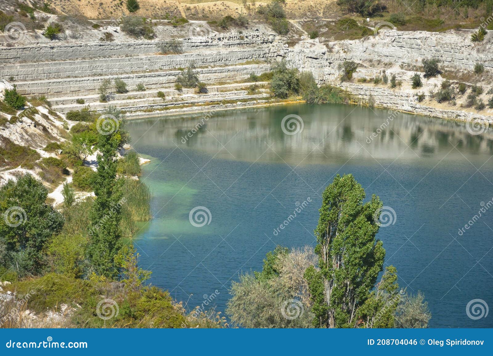 Top View of the Blue Lake in the Stone Quarry Blue Lake Flooded Stone ...