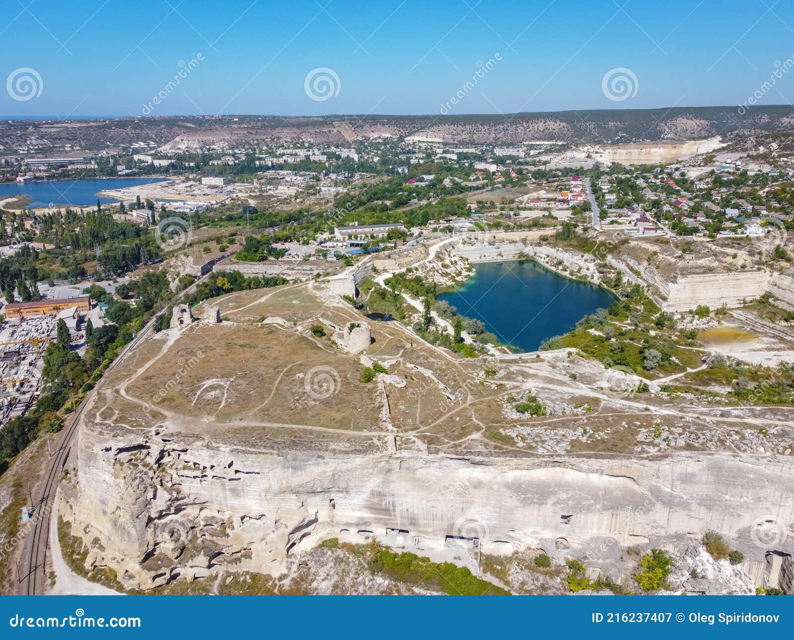 Top View of the Blue Lake in the Stone Quarry, Blue Lake, Flooded Stone ...