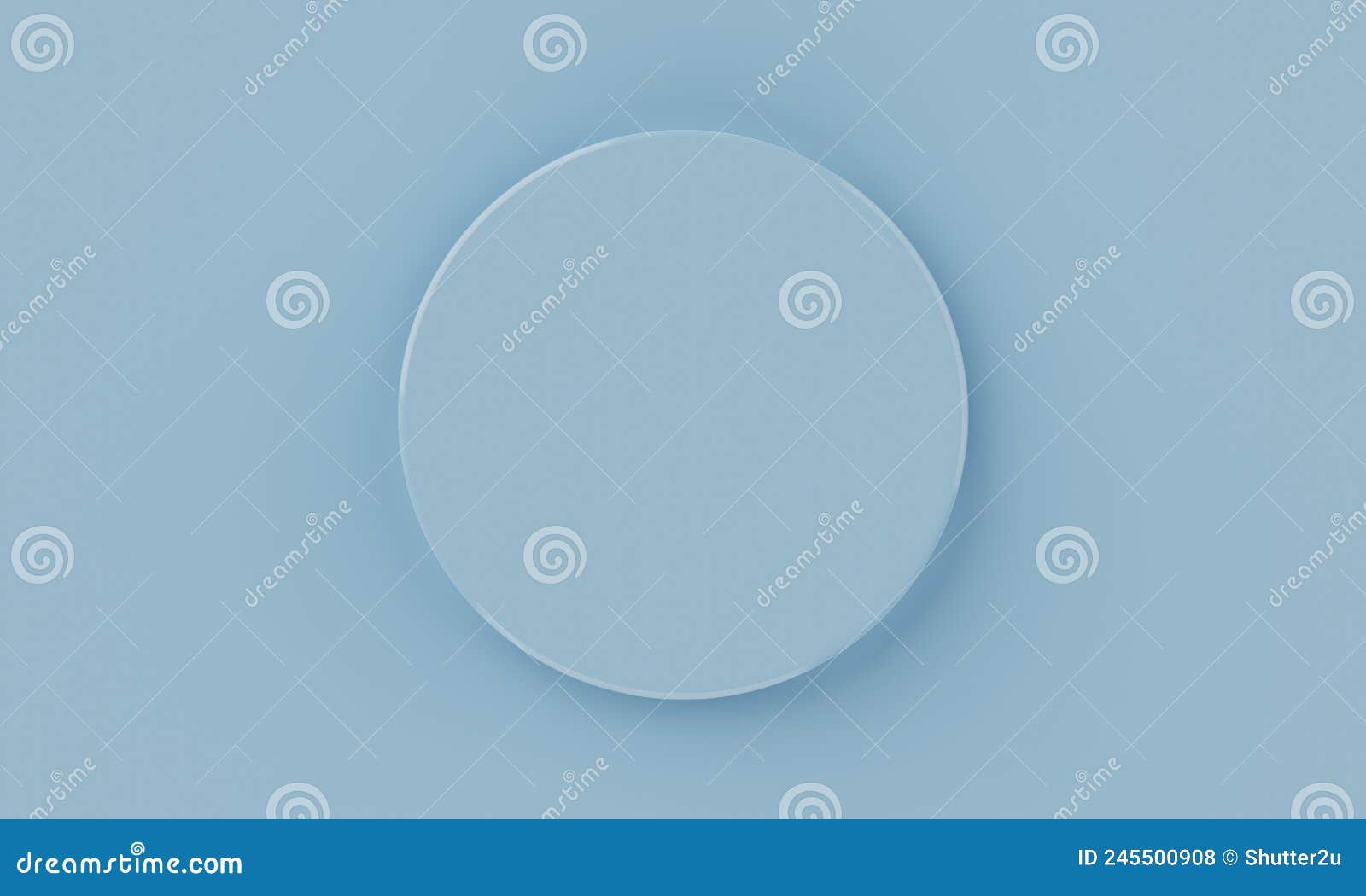 Top View Blue Minimal Circular Product Podium Background. Abstract and ...