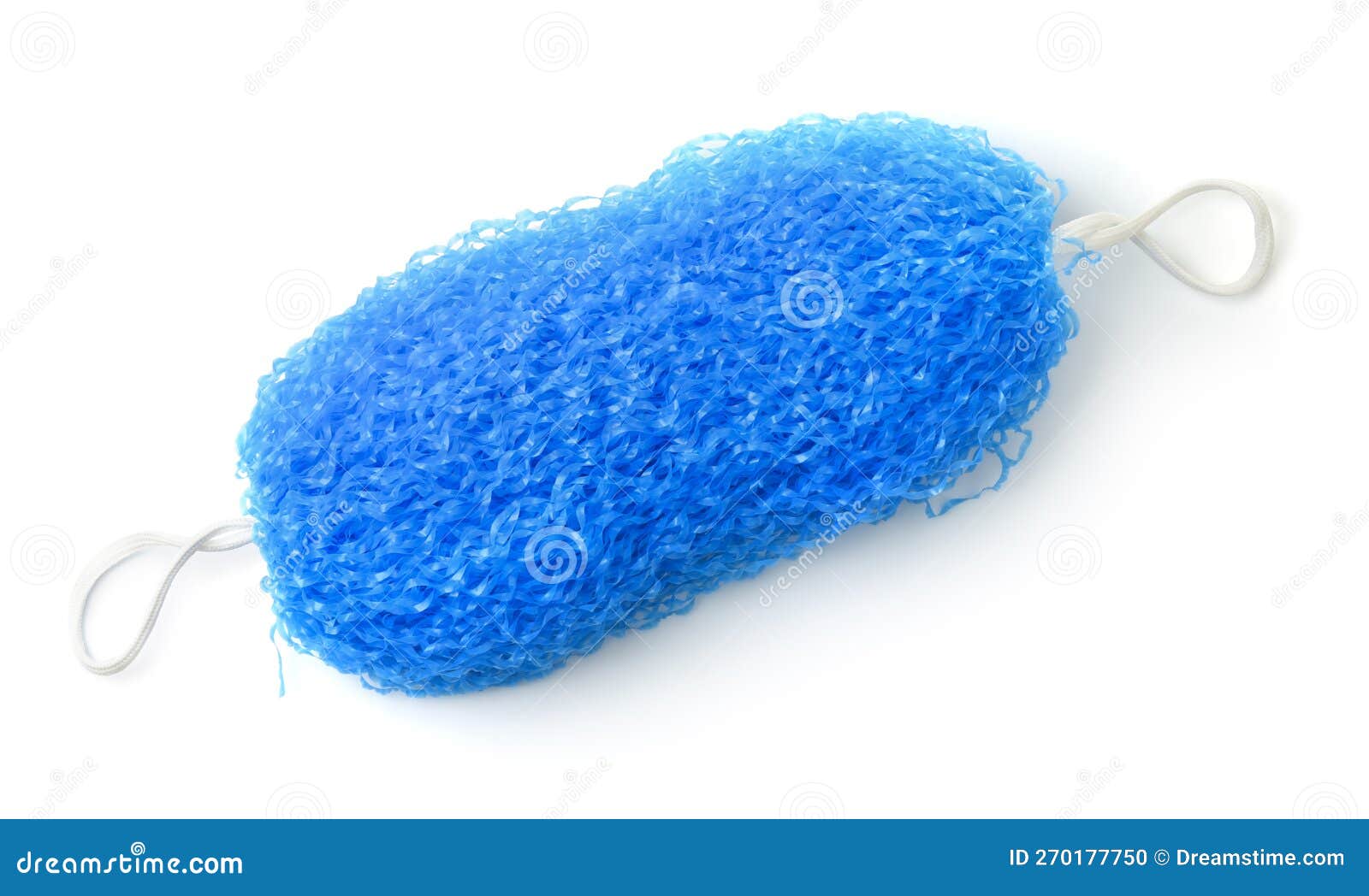 Top View of Blue Plastic Bath Mesh Scrubber Stock Photo - Image of body ...