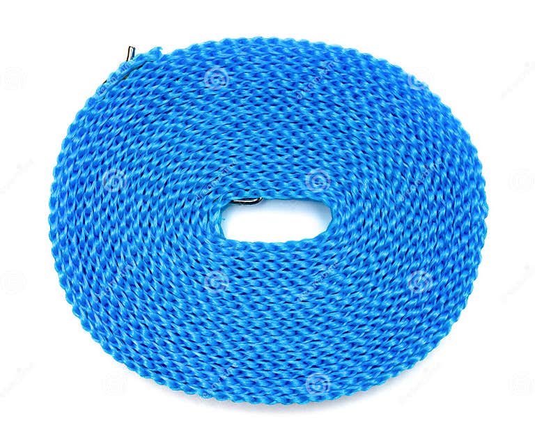 Top View Blue Plastic Clothesline Stock Image - Image of view, rough ...