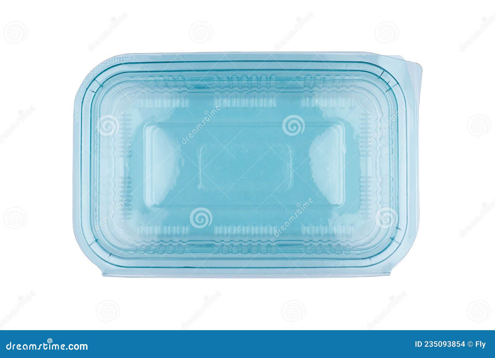 Top View of Blue Plastic Packaging Container on White Stock Photo ...