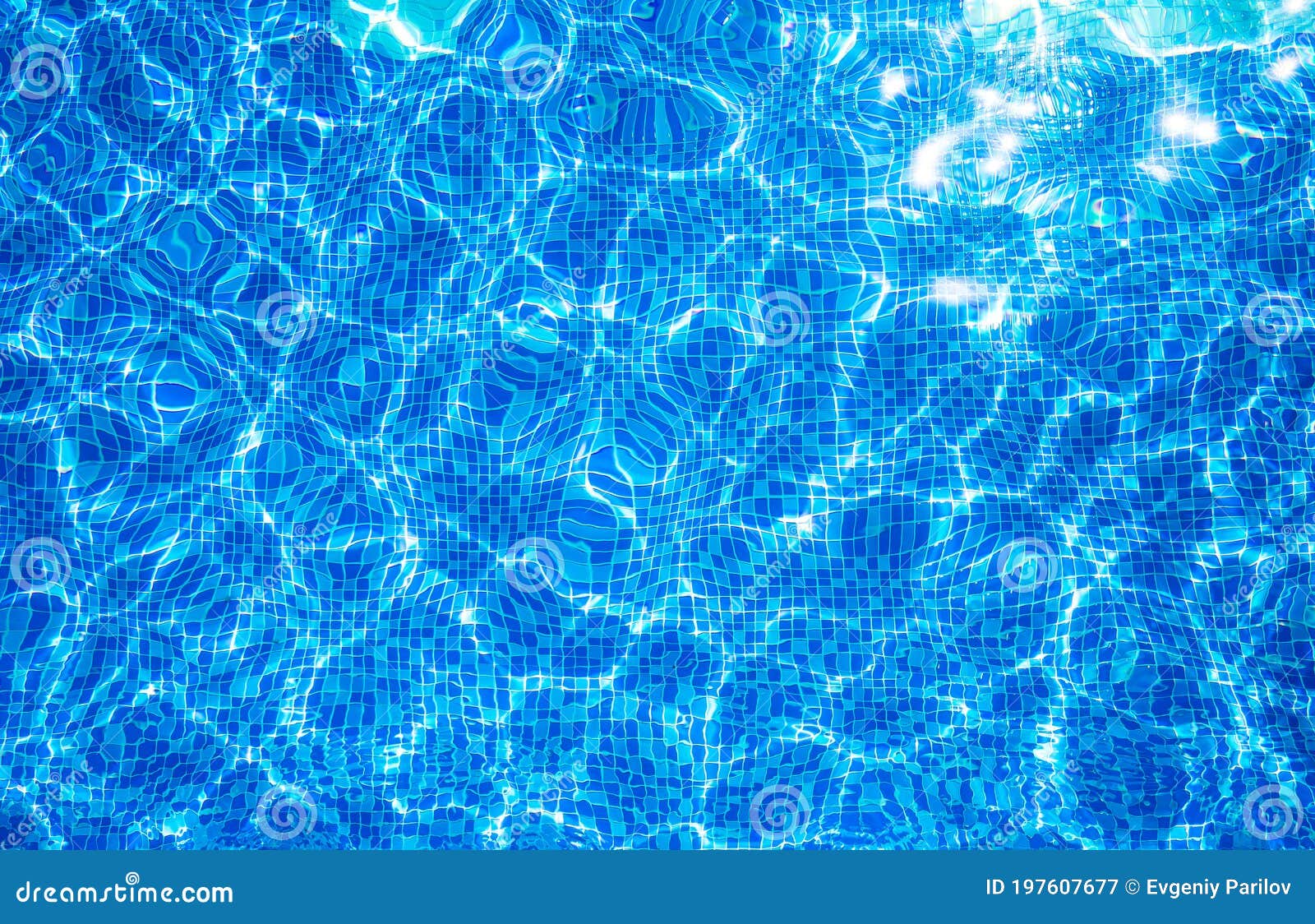 Top View Blue Ripped Water in Swimming Pool with Texture and Refraction ...