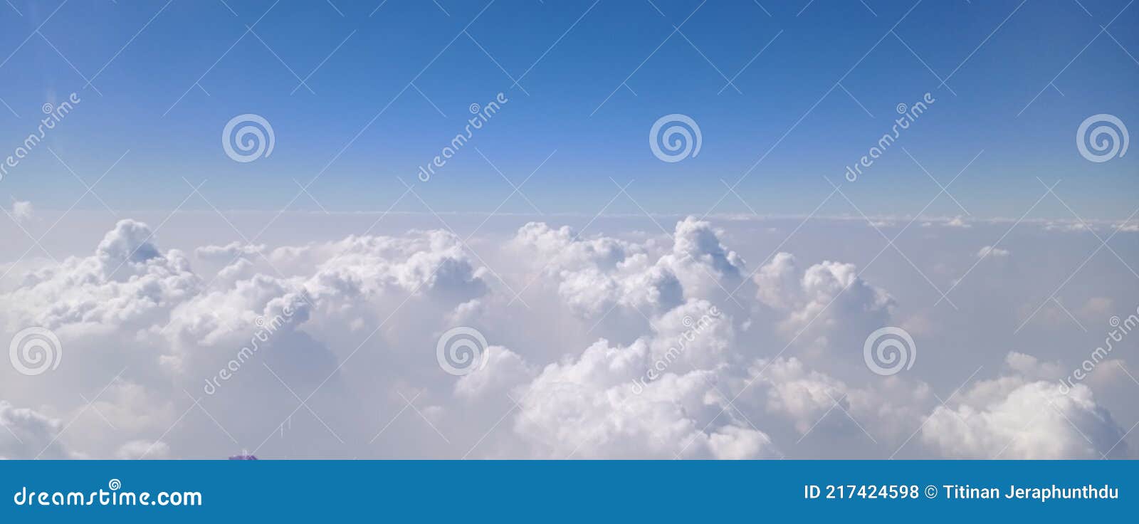 Top View Blue Sky from Plane Stock Photo - Image of morning, dawn ...