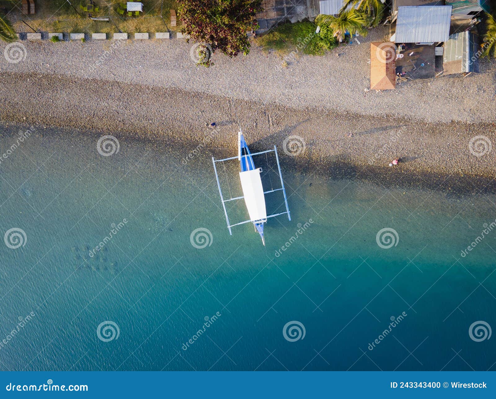 Top View of a Boat on the Lake Stock Photo - Image of lake, landscape ...