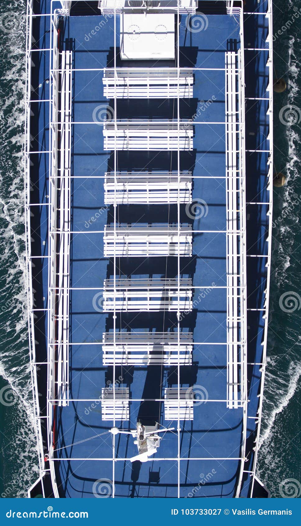 Boat top view stock image. Image of germanis, blue, summer - 103733027
