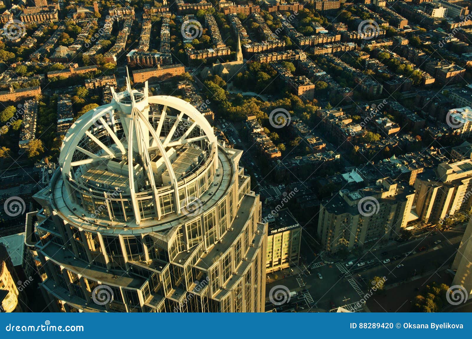 Top view of Boston, USA editorial image. Image of aerial - 88289420