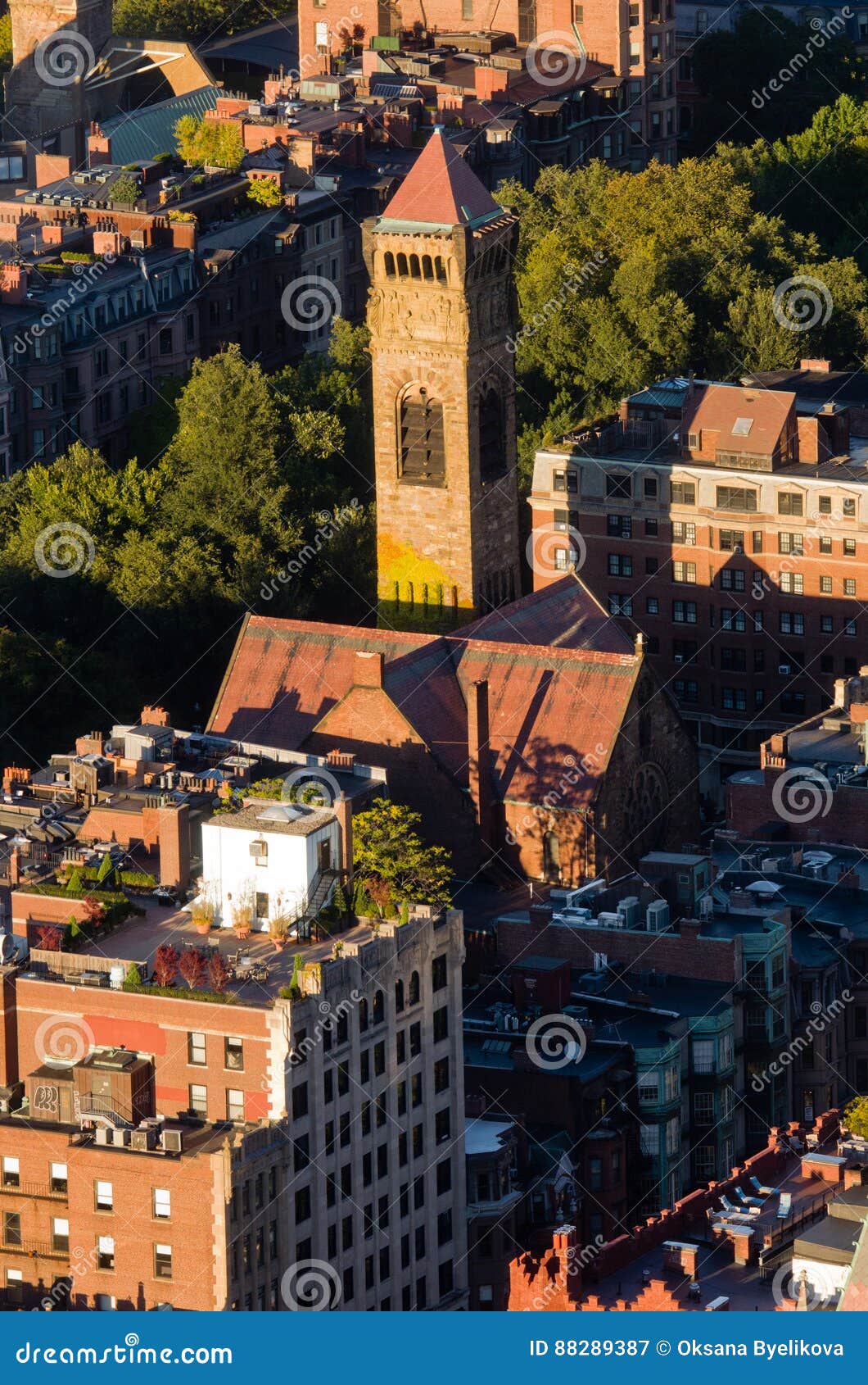 Top view of Boston, USA stock image. Image of building - 88289387