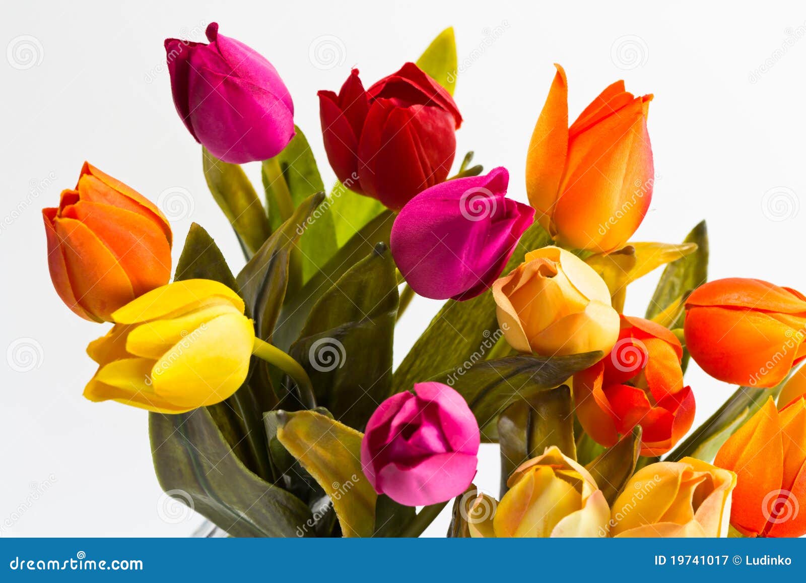 A Top View of a Bouquet of Tulips Stock Image - Image of petal, bloom ...