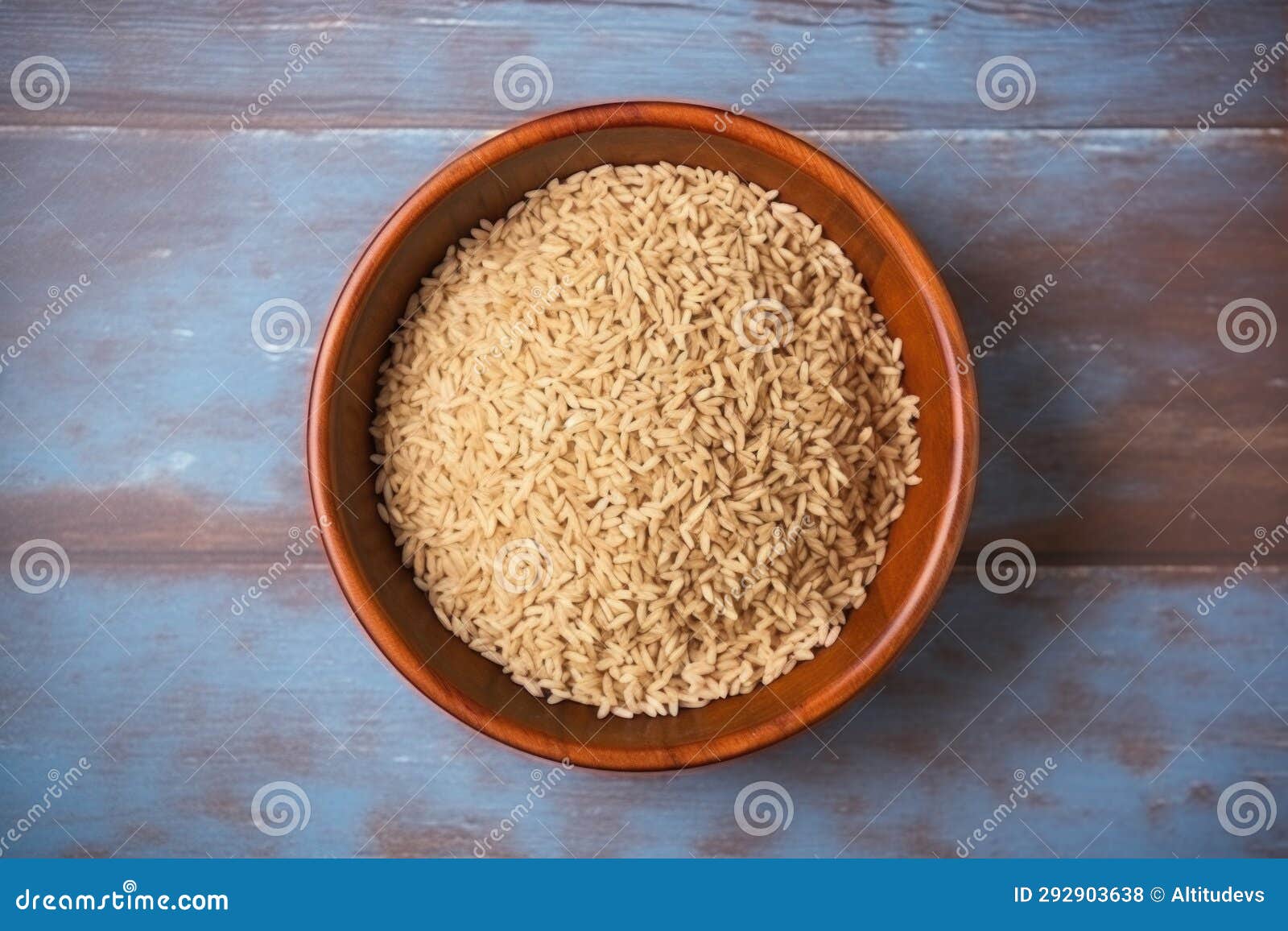 Top View of a Bowl of Uncooked Brown Rice Stock Photo - Image of eating ...