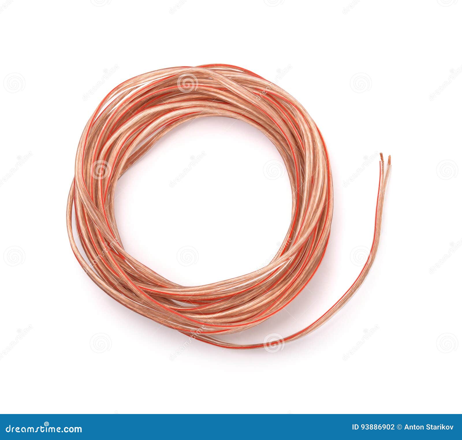 Top View of Braided Copper Cable Stock Photo - Image of background ...