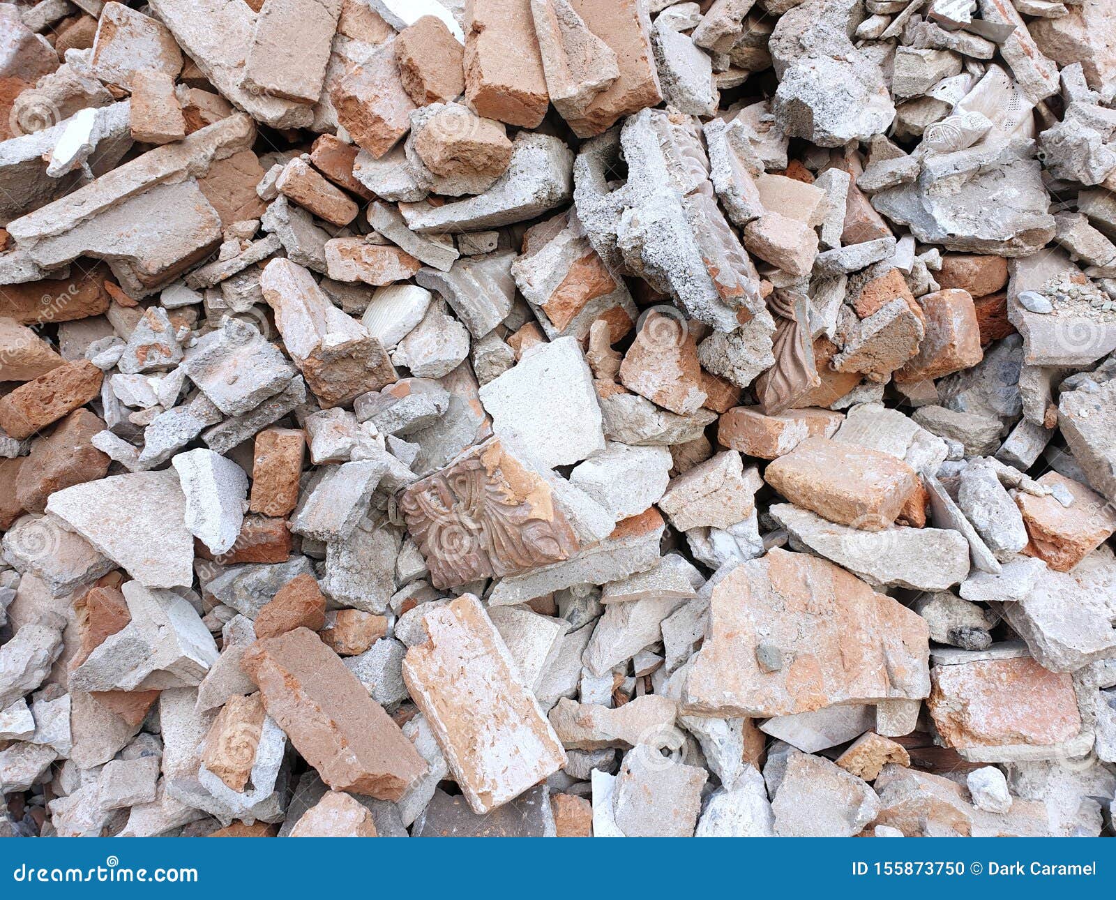 Top View of Brick As a Background in the Construction Site Stock Photo ...
