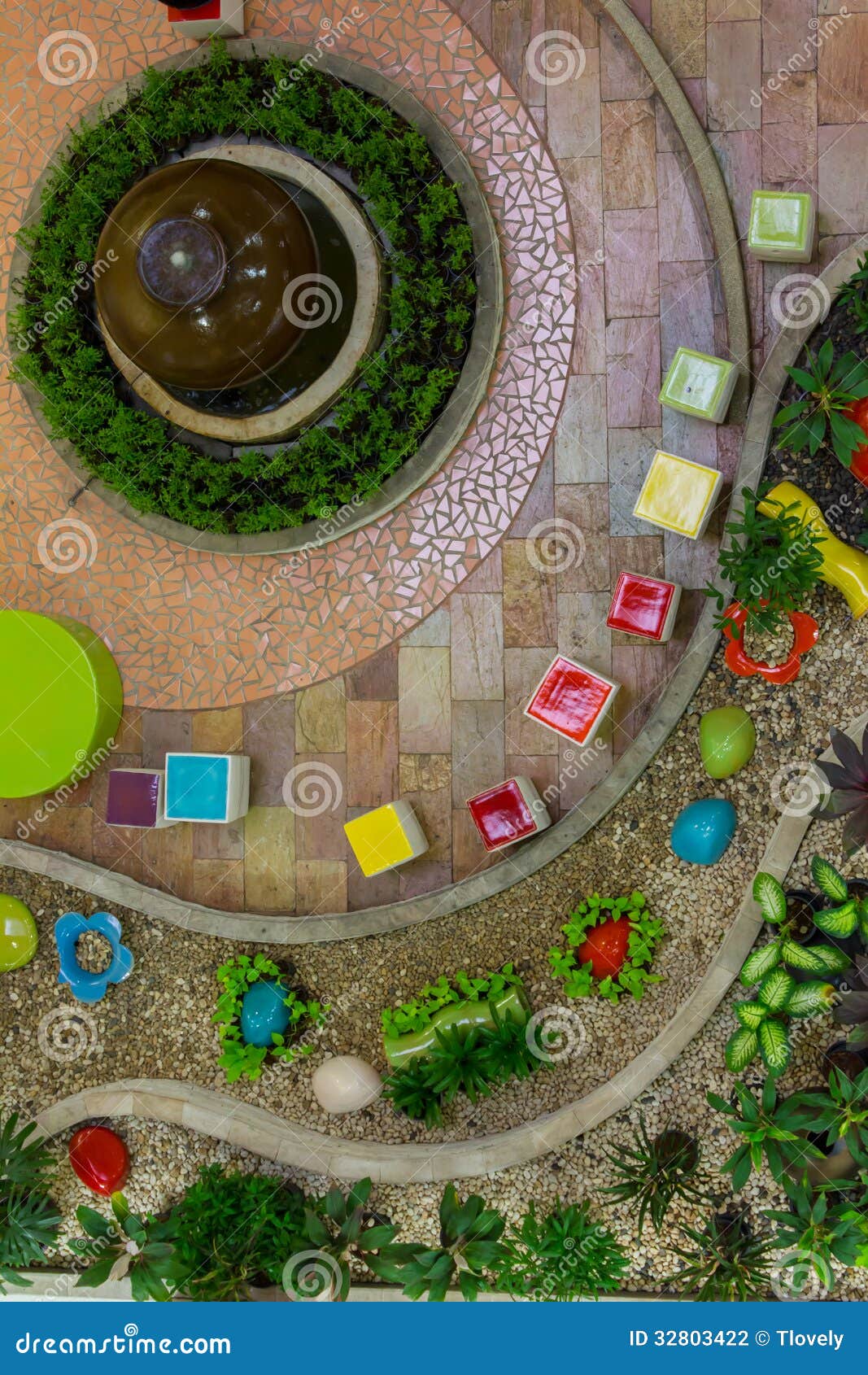 Top view of brick path stock photo. Image of lawn, follow - 32803422