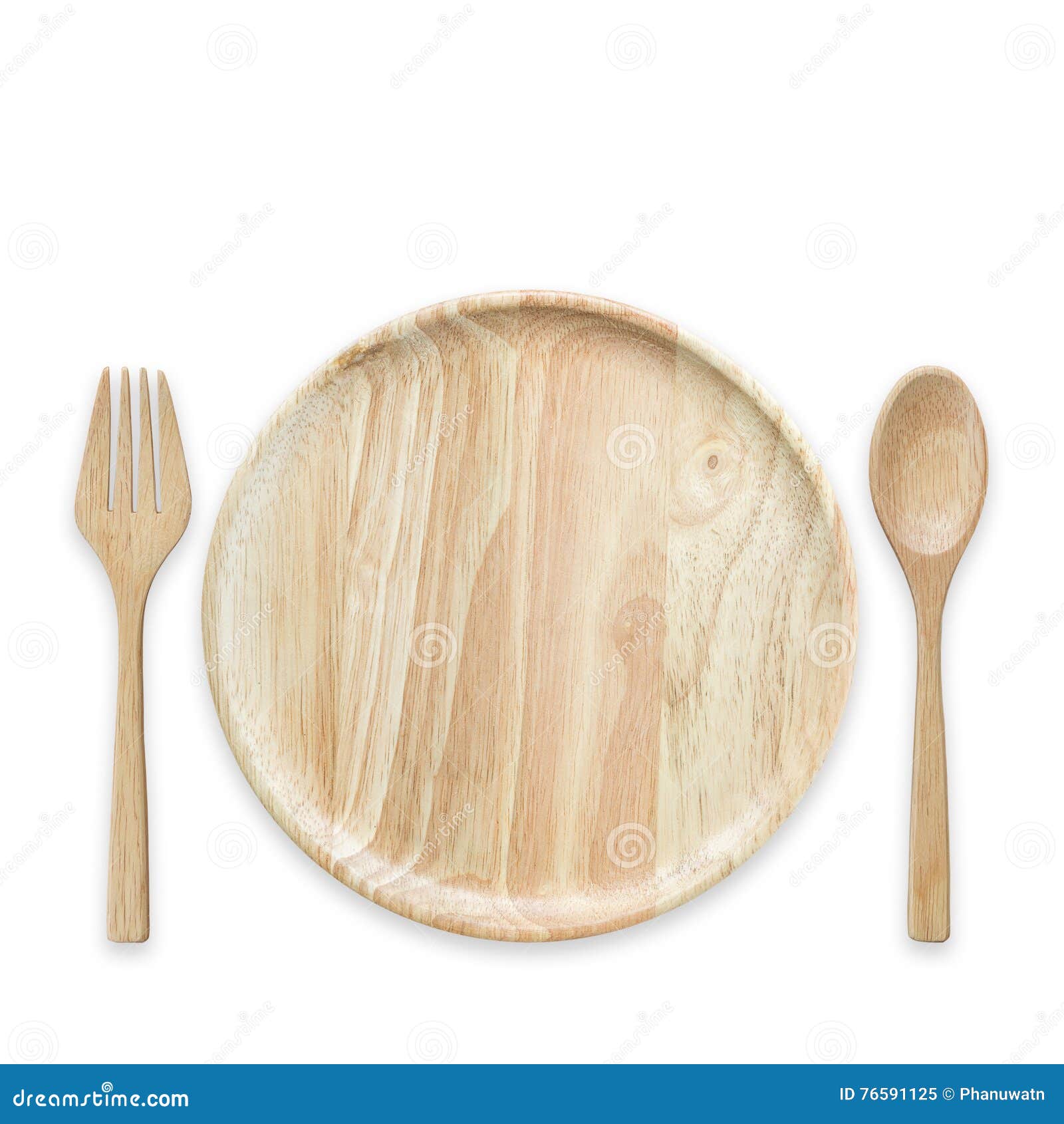 Top View Bright Empty Wooden Dish Isolated on White. Saved with Stock ...