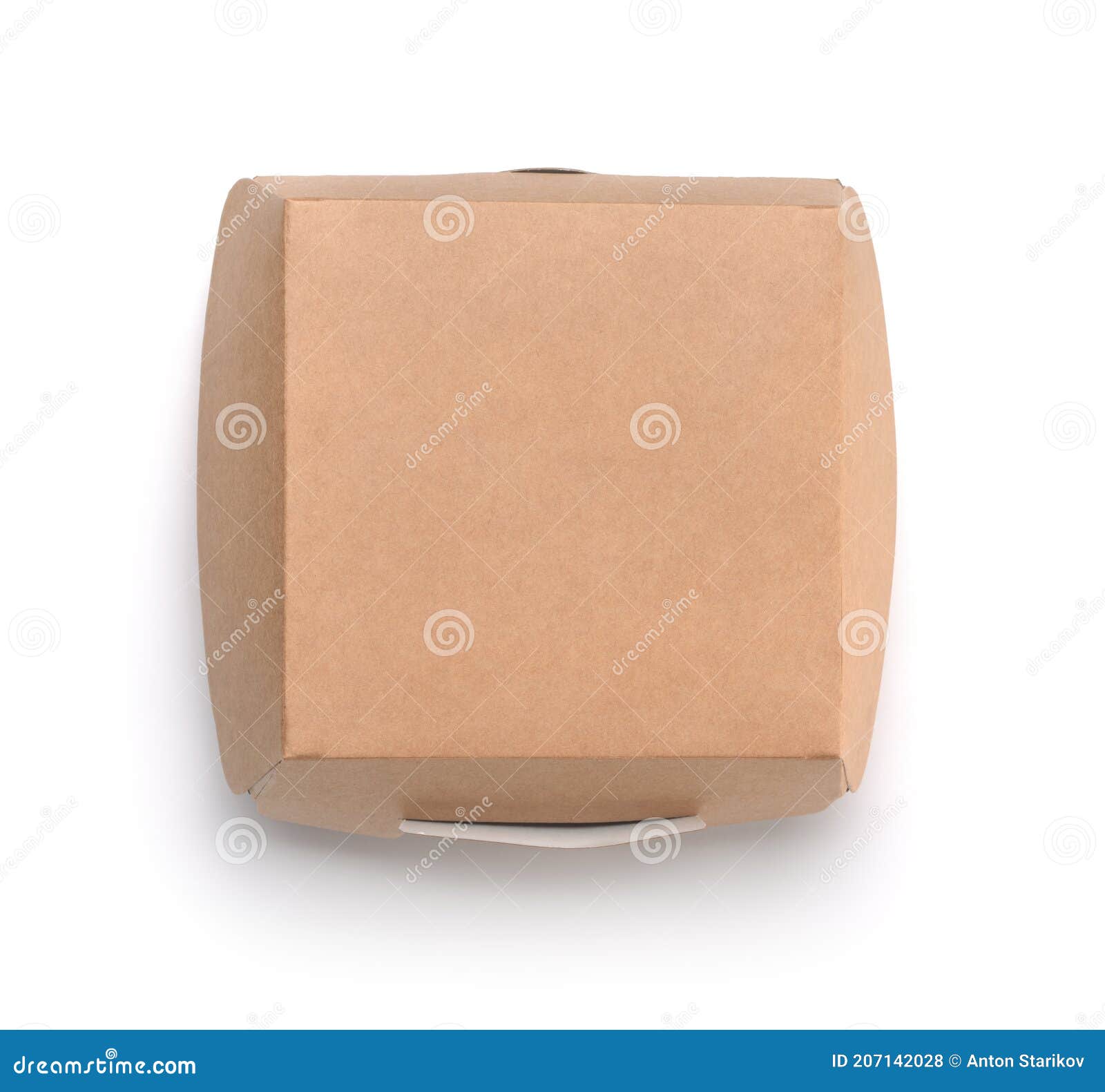 Top View of Brown Blank Paper Burger Box Stock Photo - Image of ...