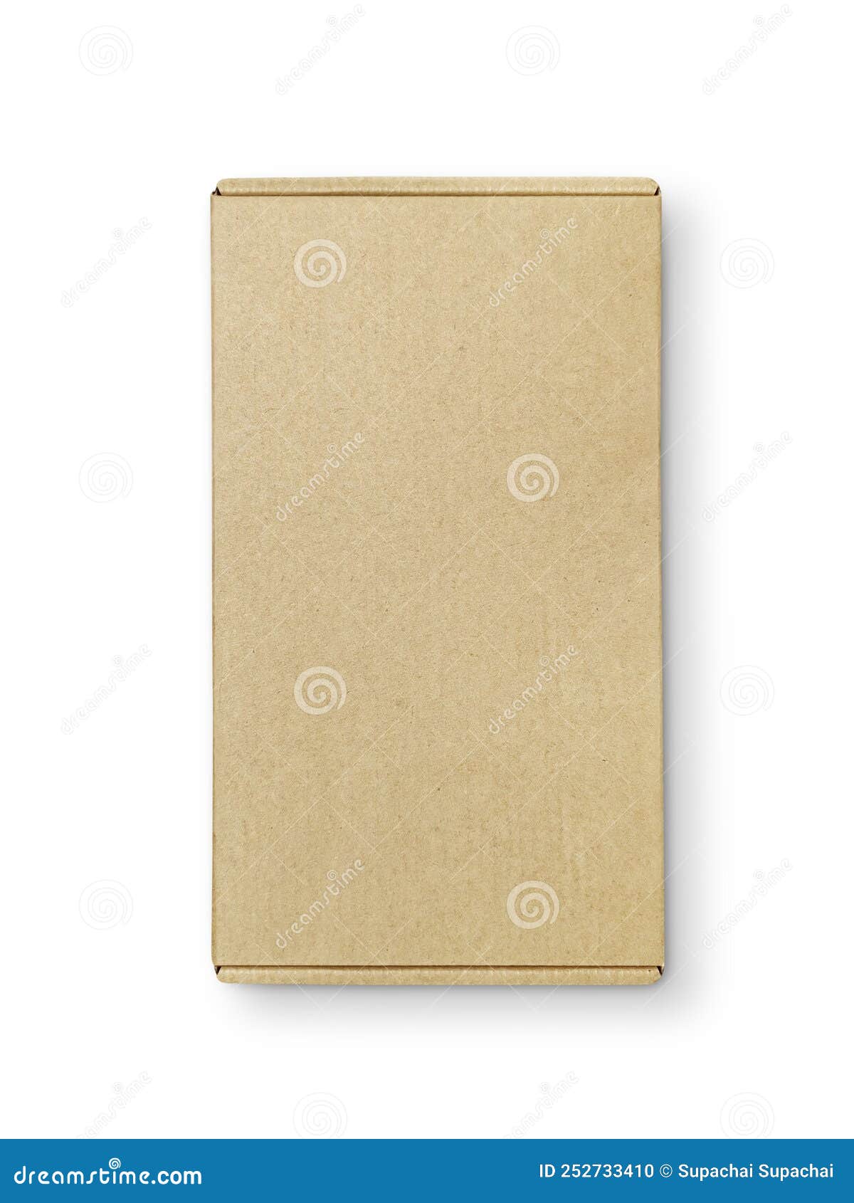 Top View. Brown Cardboard Box, Separable Stock Photo - Image of mailer ...