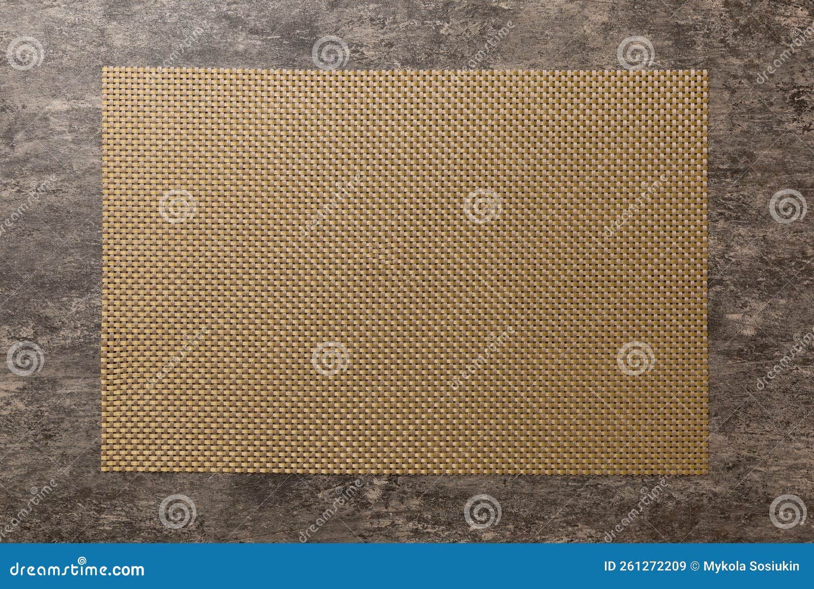 Top View of Brown Tablecloth for Food on Cement Background. Empty Space ...