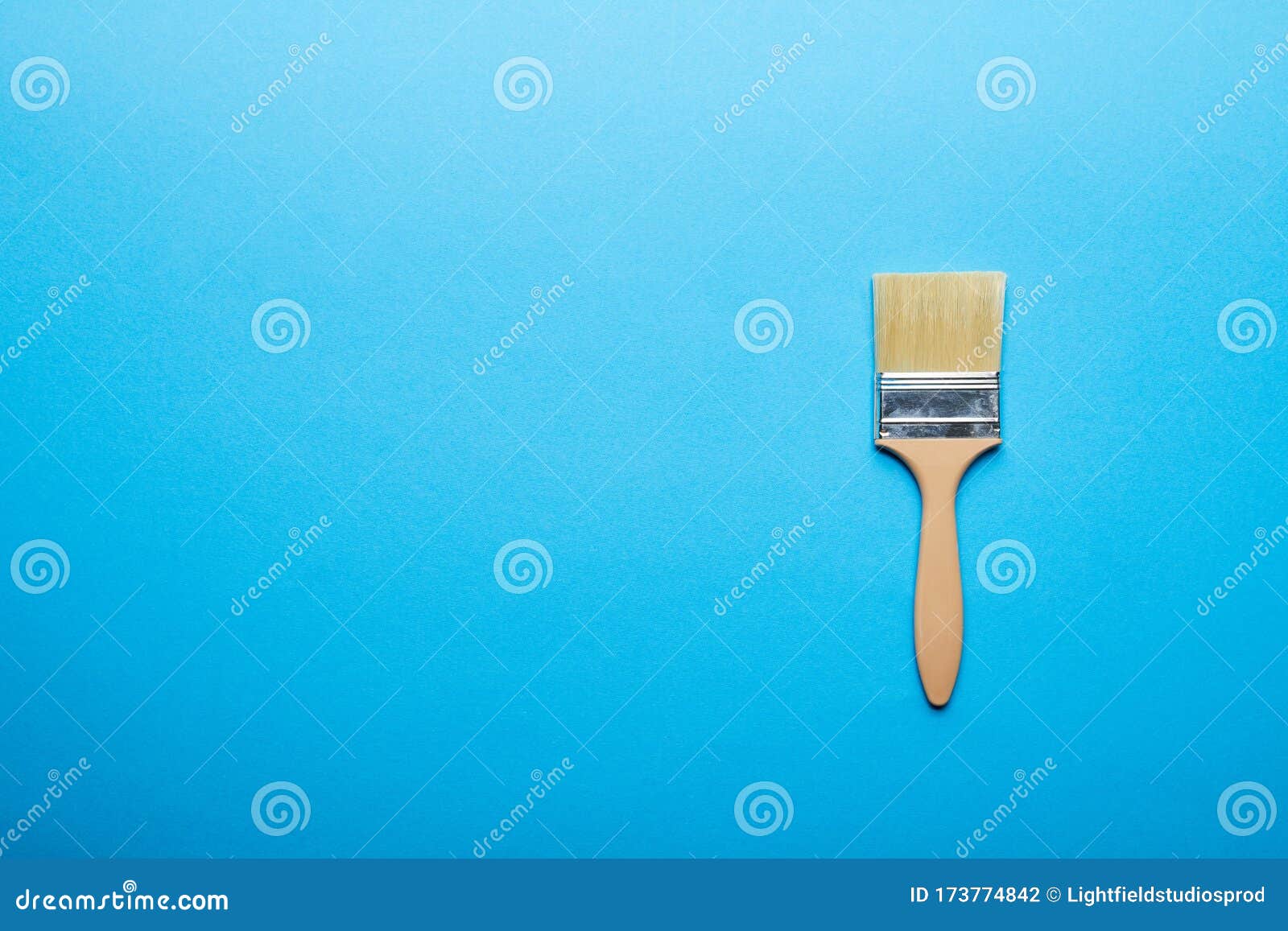 Top View of Brush on Bright Stock Photo - Image of artistic, design ...