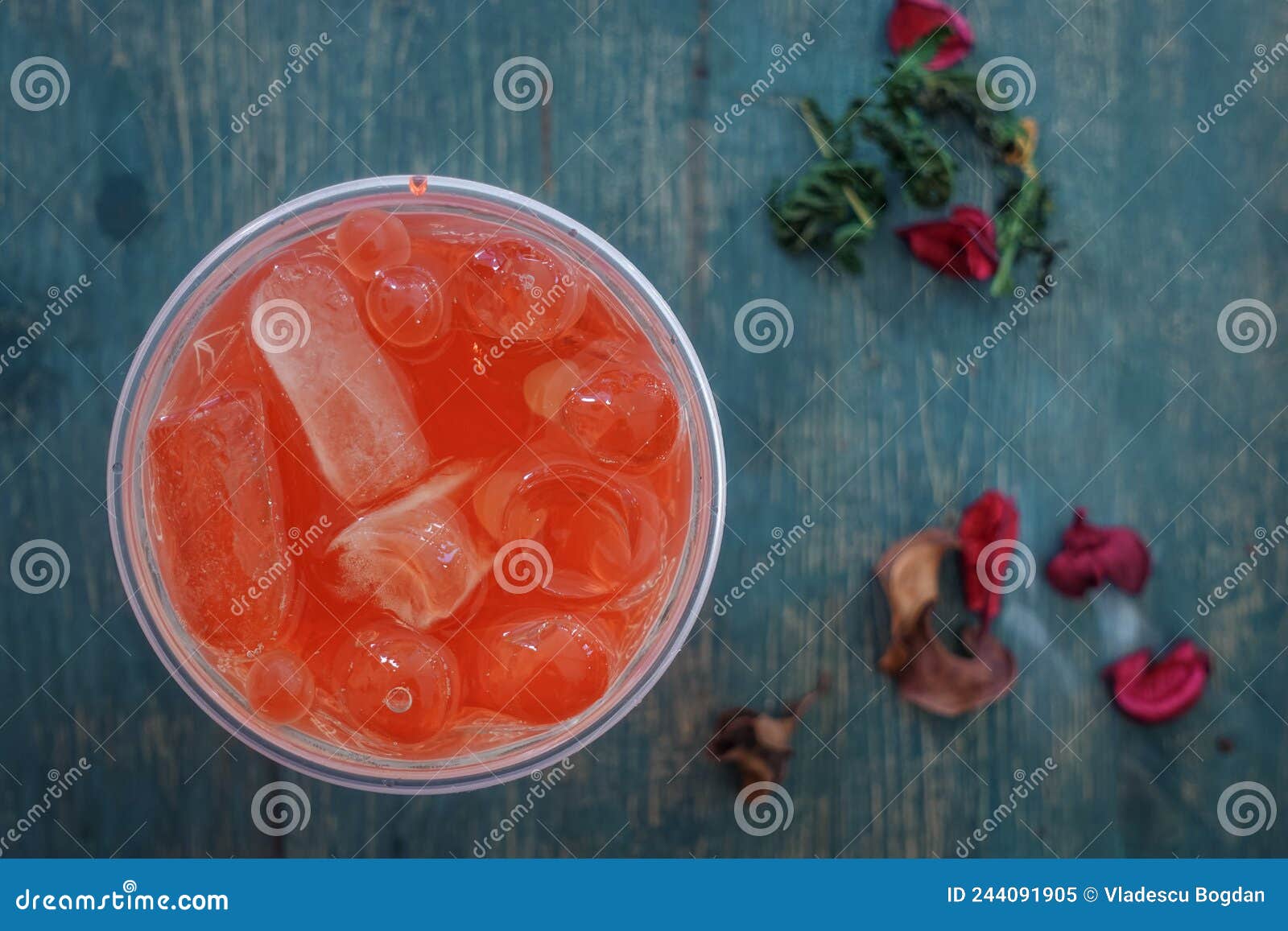 Top View of Bubble Tea stock image. Image of cold, view - 244091905