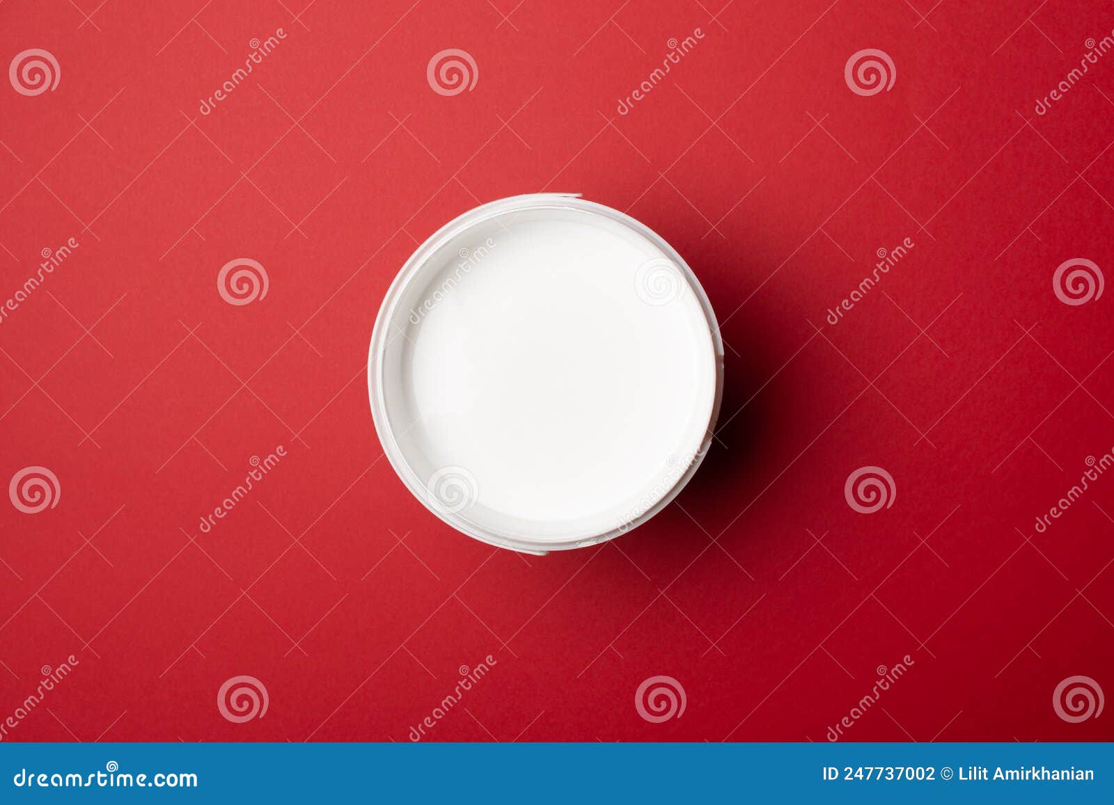 Top View of Bucket with Paint on Color Background Stock Photo - Image ...