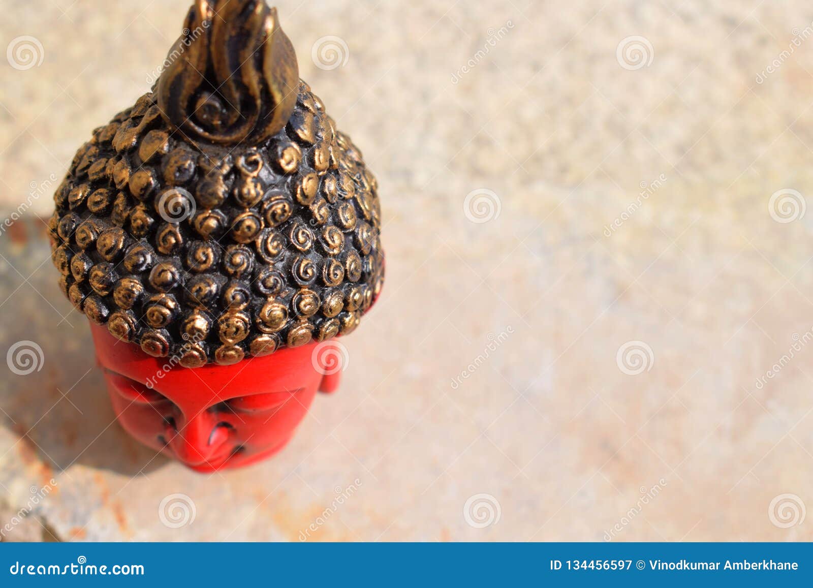 Top View of Buddha Mural Statue Stock Image - Image of historic ...
