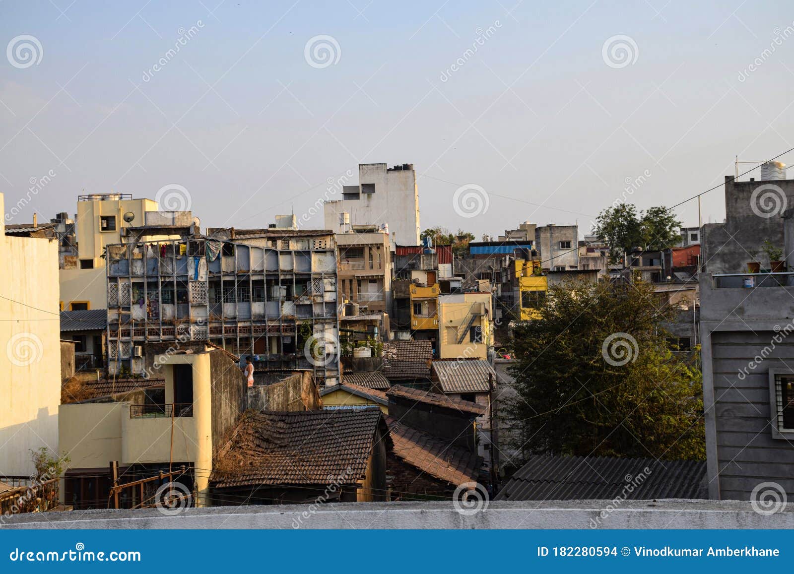 Top View of Buildings and Houses in India Stock Photo - Image of ...