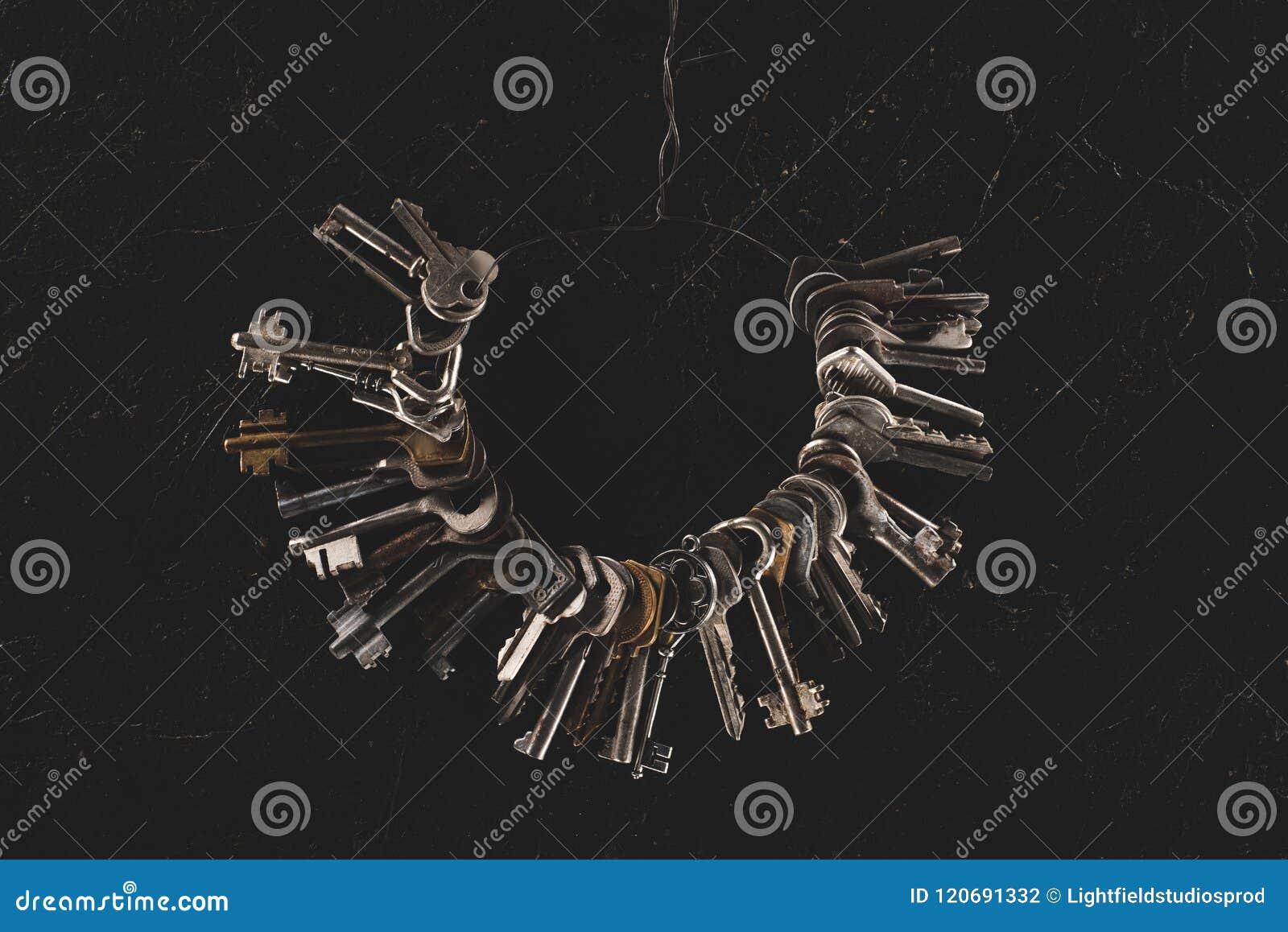 Top View of Bunch Different Keys Stock Photo - Image of bunch, security ...