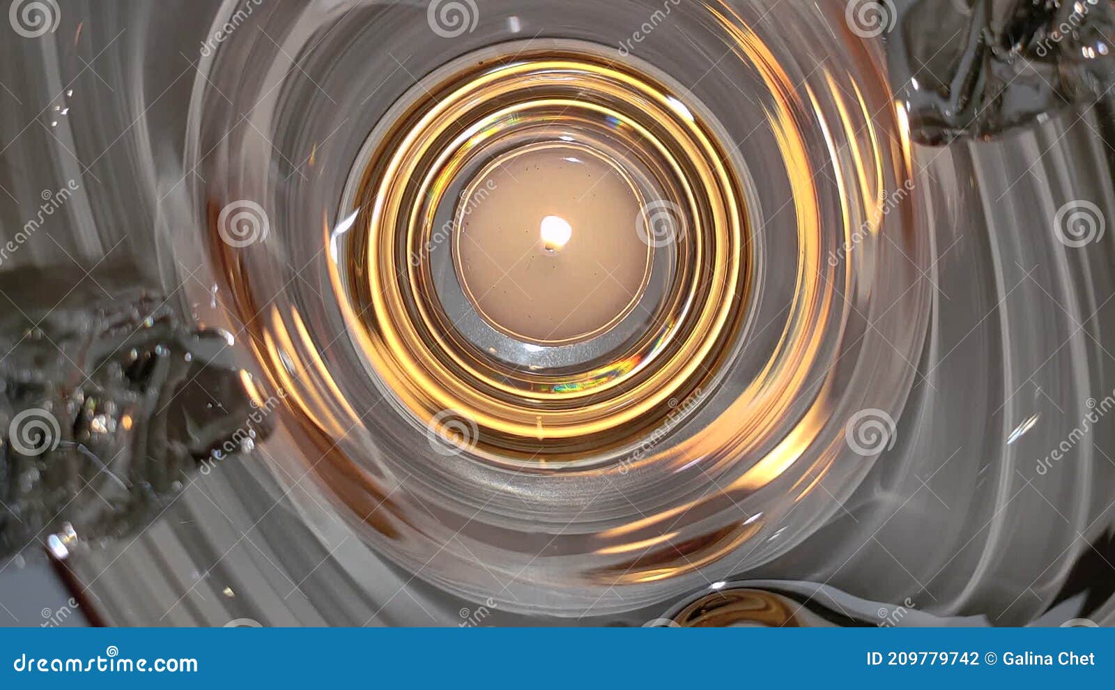 Top View of a Burning Candle in a Glass Candlestick. Stock Footage ...