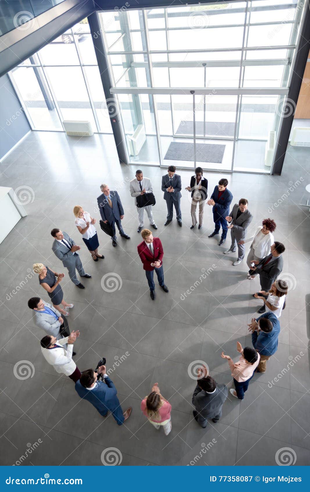 Top View on Business Meeting Stock Image - Image of document, person ...