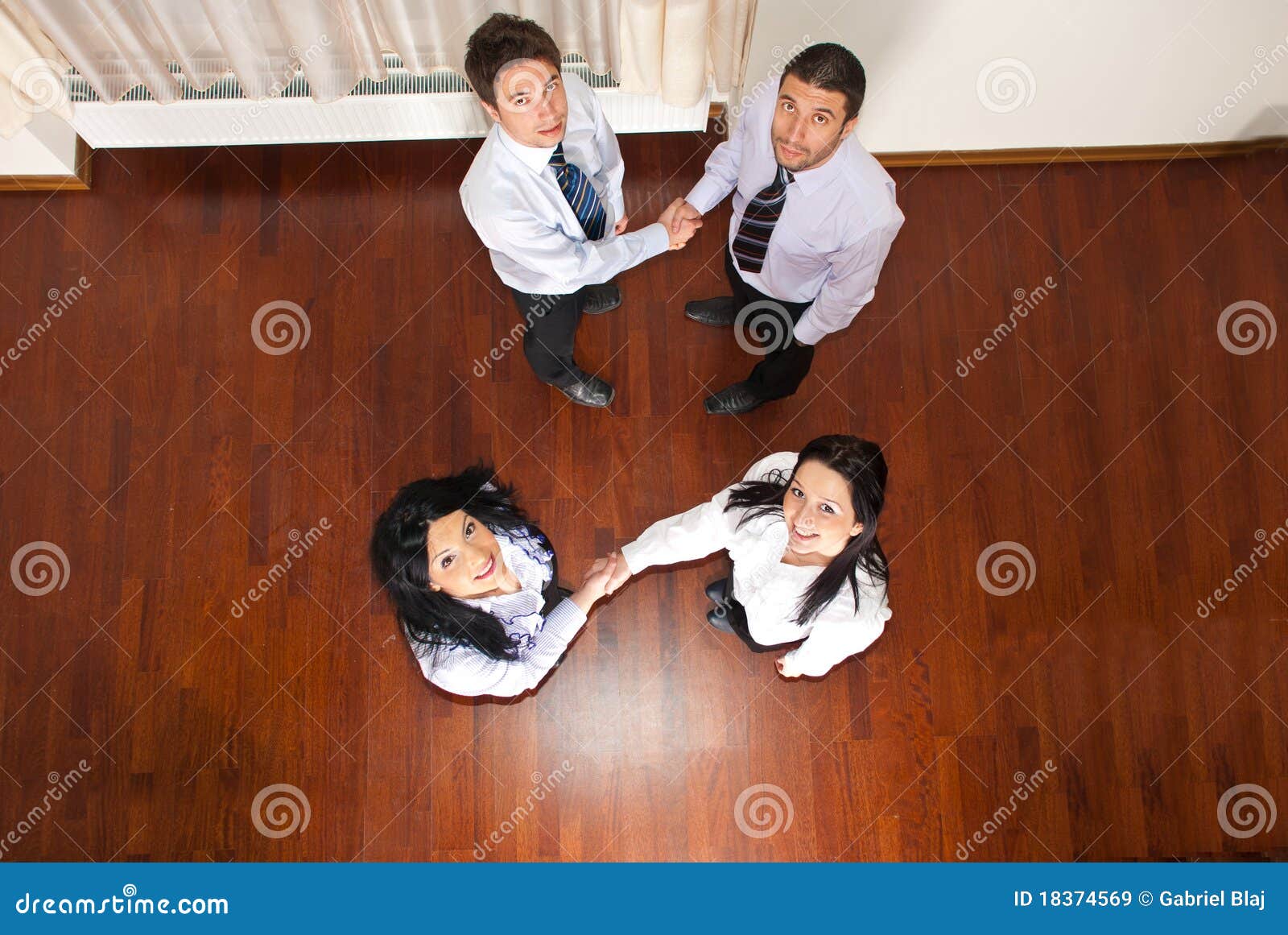 Top View of Business People Hand Shakes Stock Image - Image of hands ...