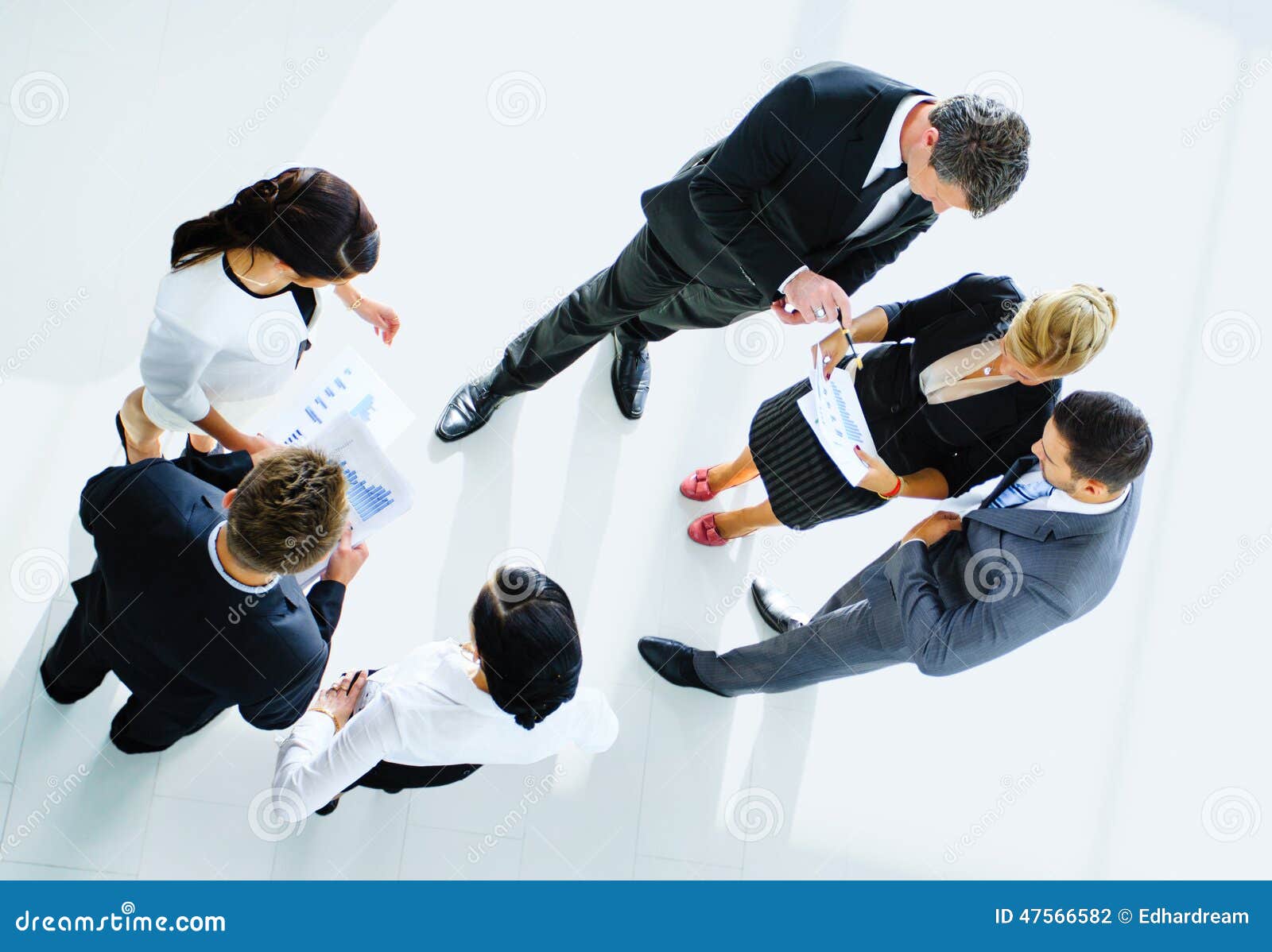 Top View of Business People with Their Hands Stock Photo - Image of ...