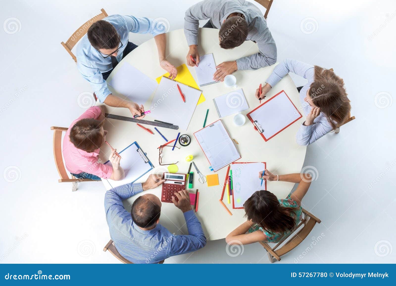 Top View of Business Team on Workspace Background Stock Photo - Image ...