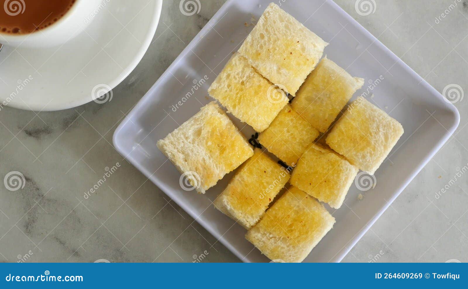 Top View of Butter Spared on a Bread on Tiles Background Stock Video ...