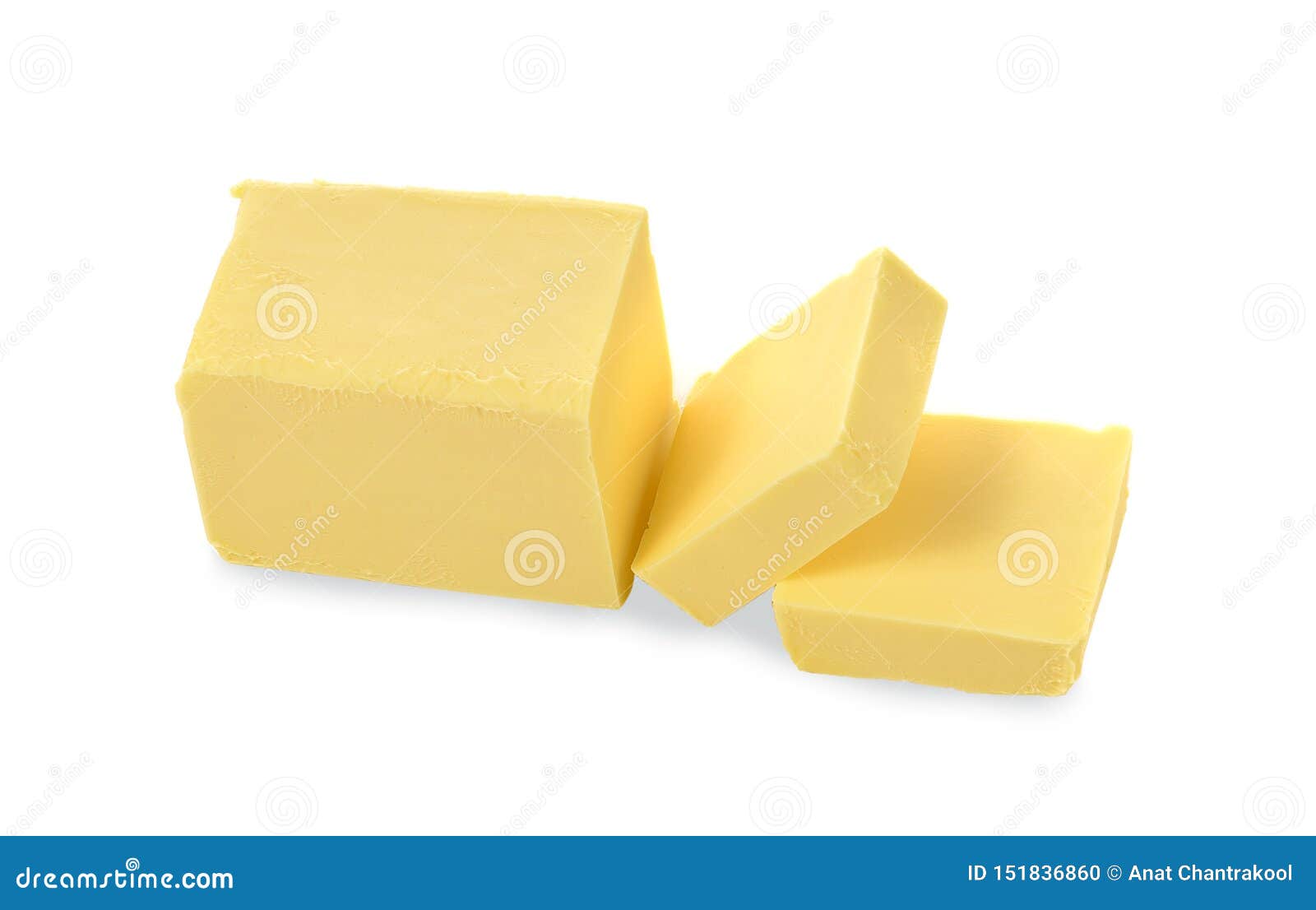 Top View Butter on White Background Stock Photo - Image of snack ...