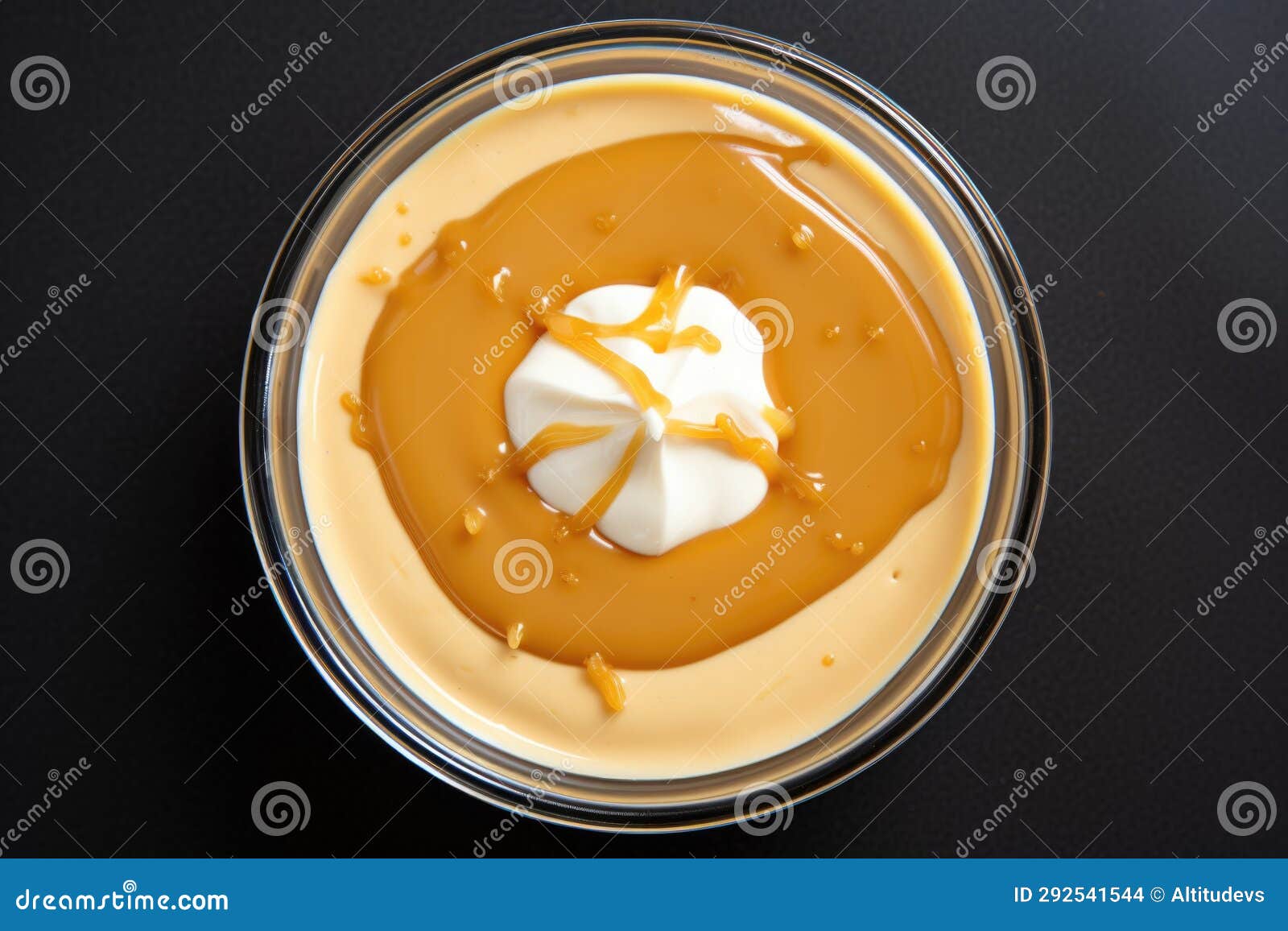Top View of a Butterscotch Pudding Stock Photo - Image of sweet ...
