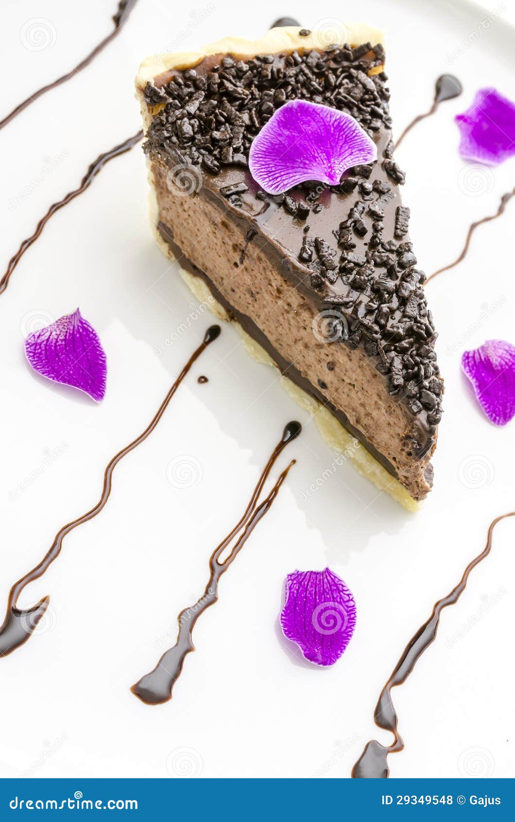 Top View of a Cake Decorated with Pink Petal Stock Photo - Image of ...